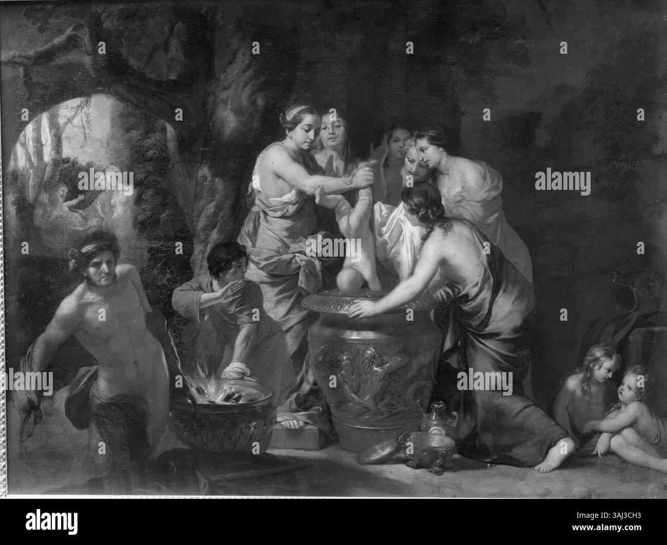 This oil painting by Gerard de Lairesse, created around 1670, portrays ...