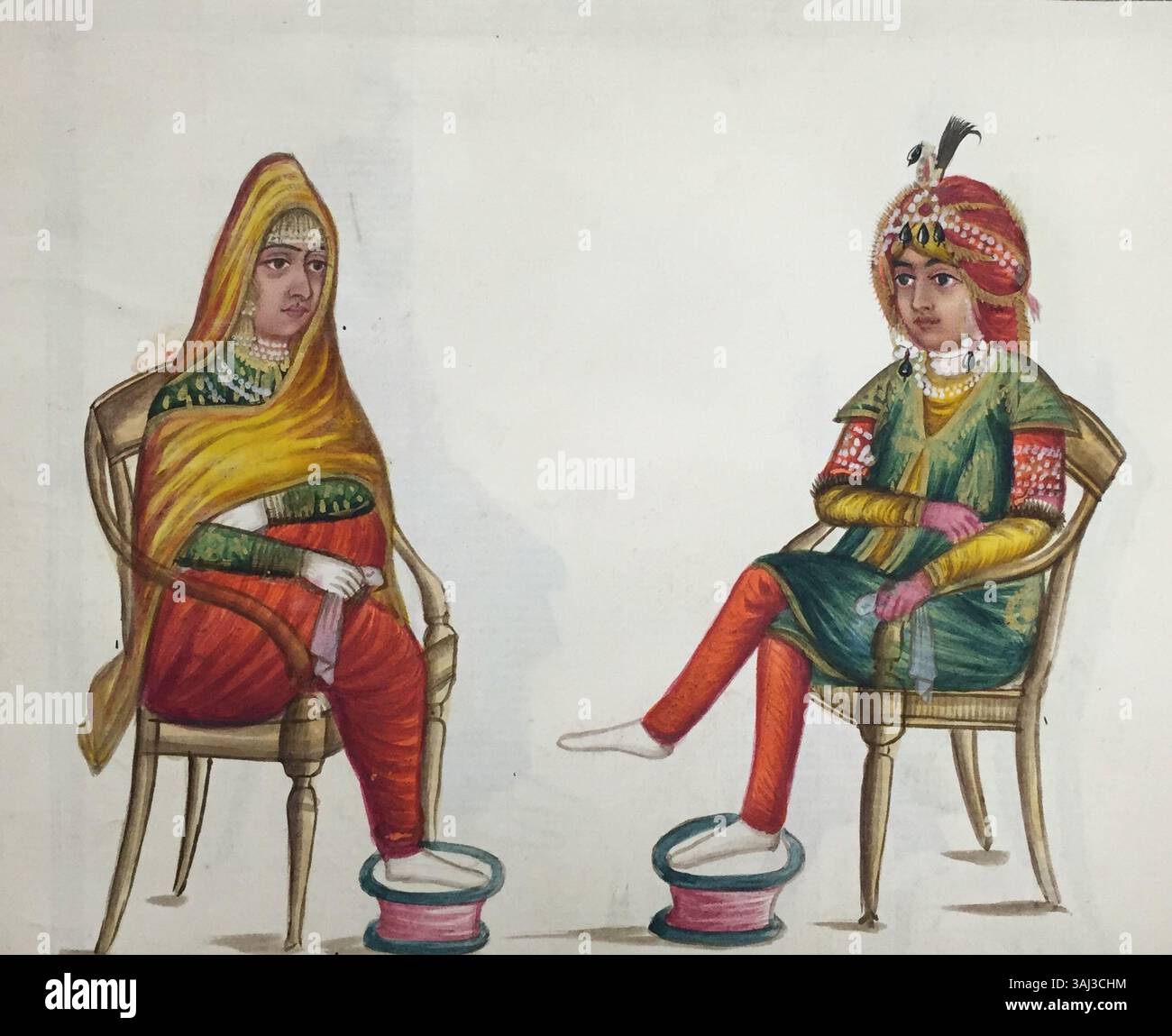 This 19th-century portrait captures Jind Kaur with her son, Duleep ...