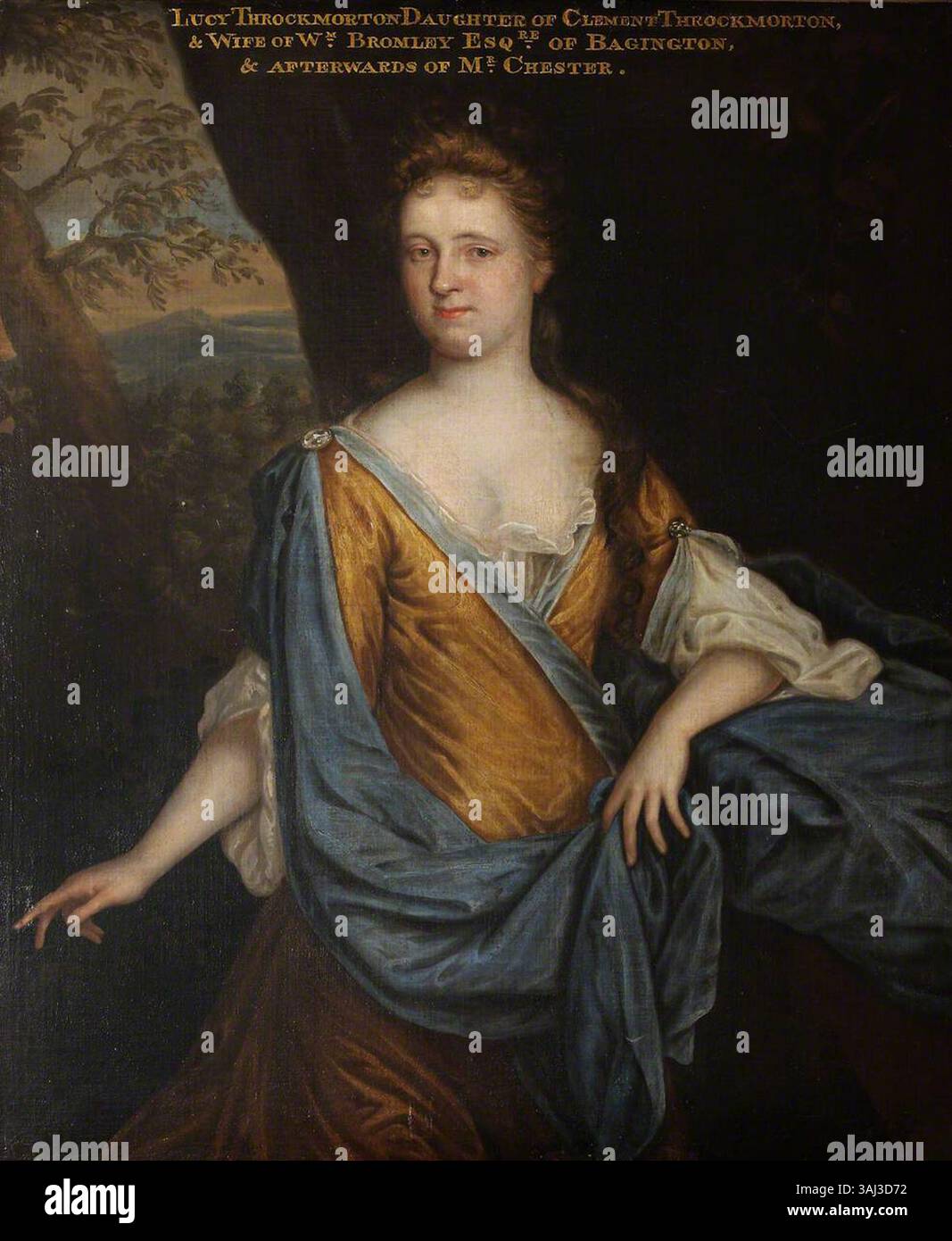 This portrait, created circa 1700, depicts Lucy Throckmorton, later ...