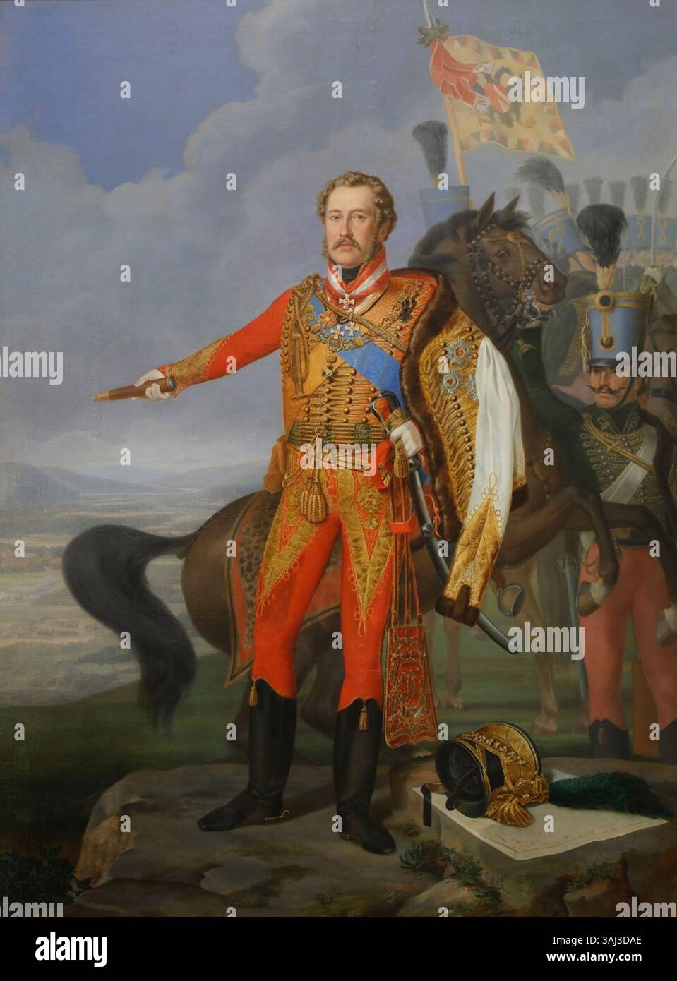 This early 19th-century painting depicts Hereditary Prince Friedrich ...
