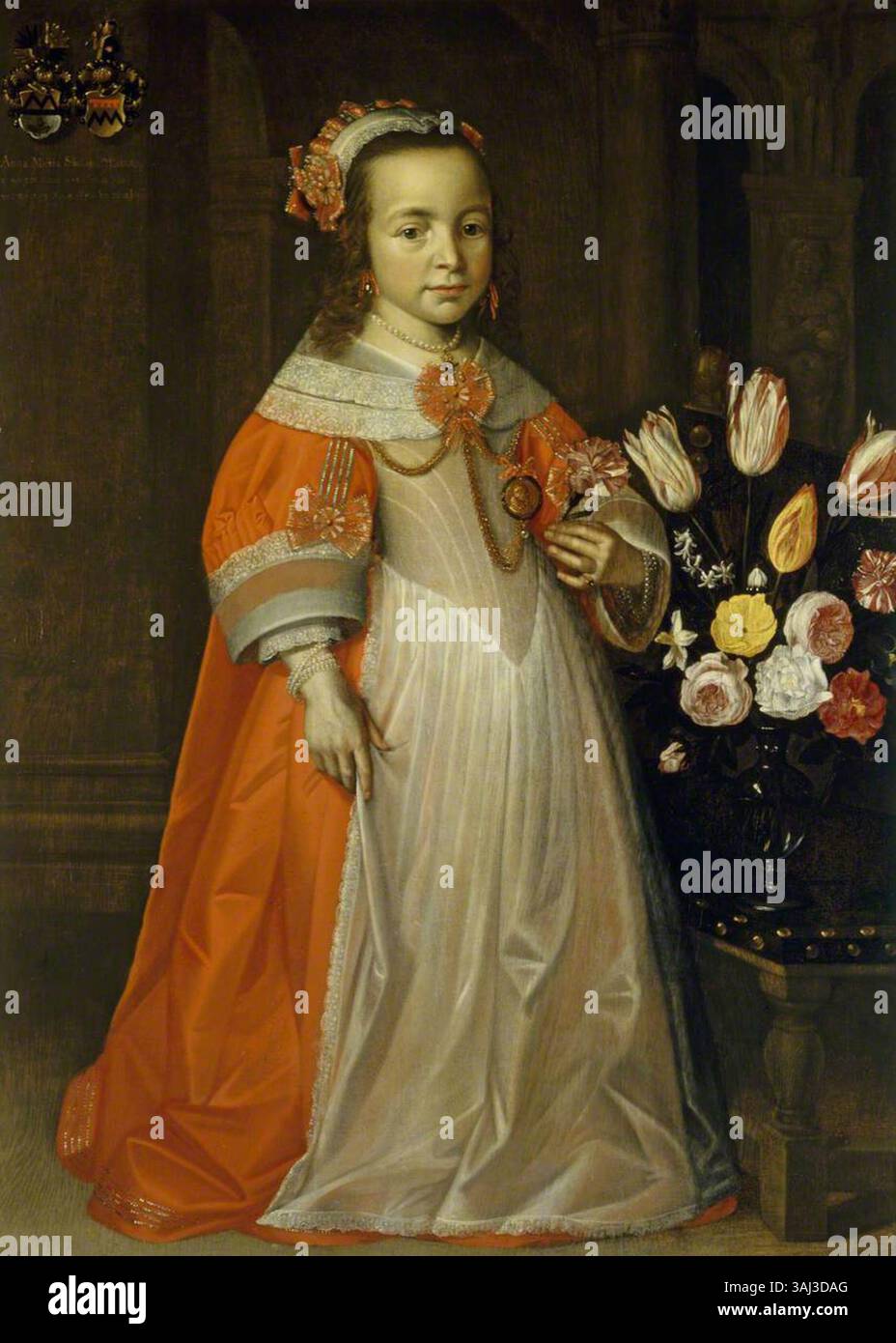 This portrait, created around 1630-1631, depicts Anna Maria Siedonia Mockels as a child. The oil ...