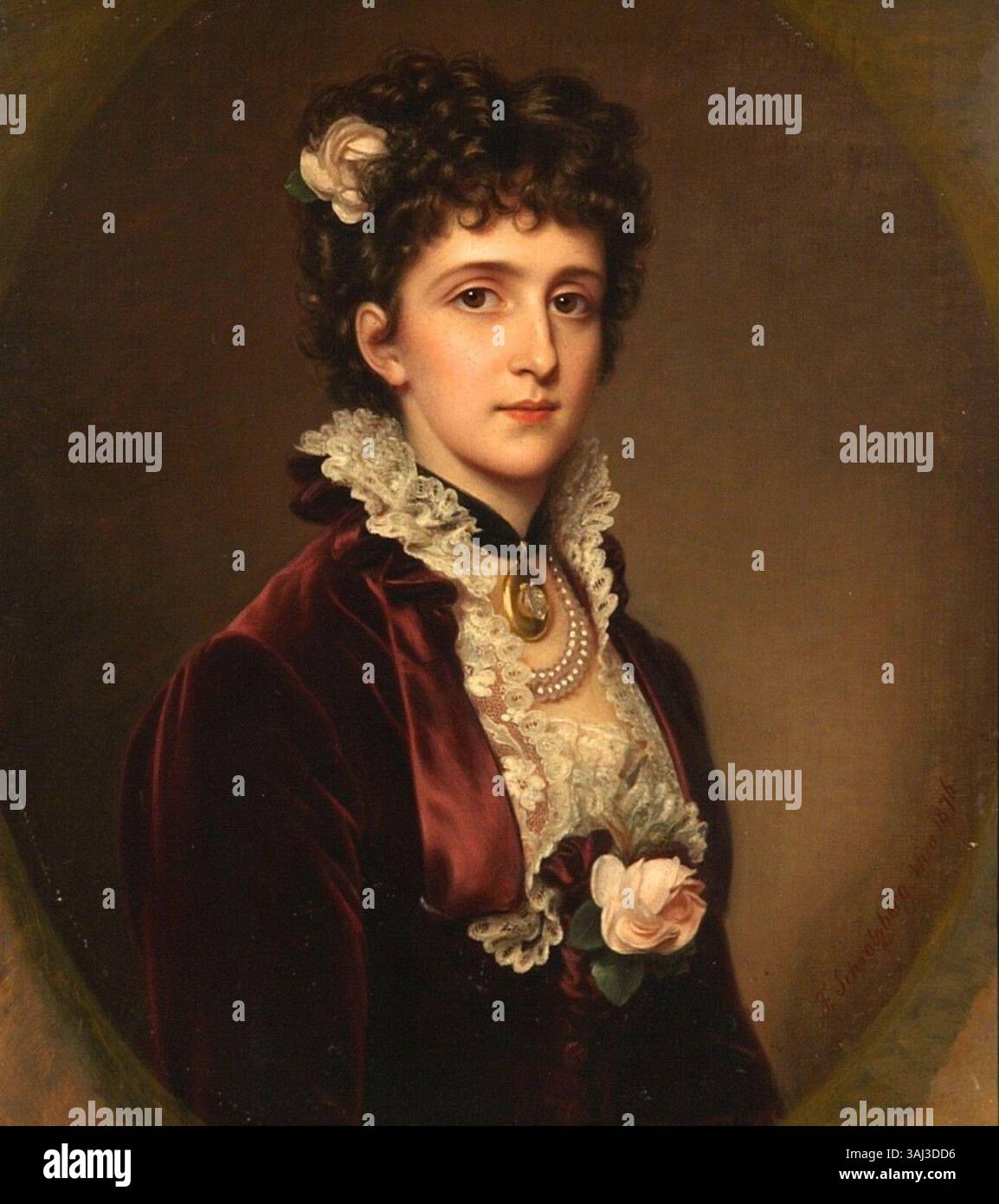 This 1876 portrait by Franz Schrotzberg depicts Marie-Thérèse ...