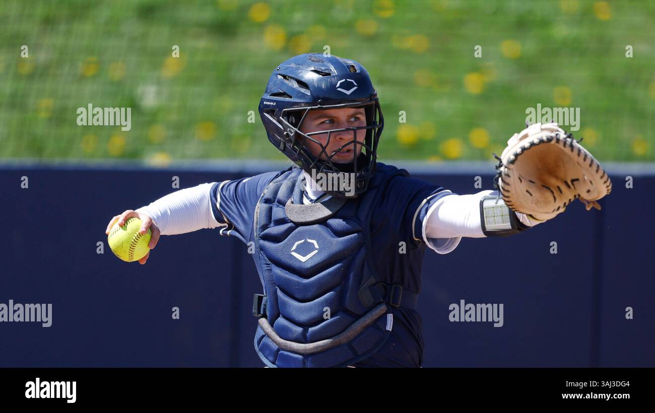 Mount St. Mary's catcher Tristin Koerner (17) during an NCAA softball ...
