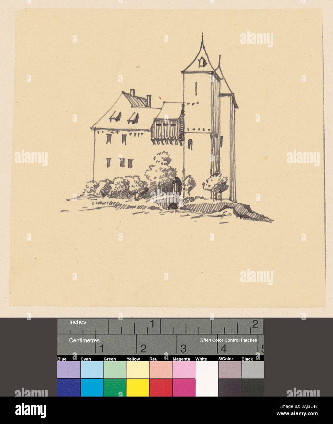 This image shows an exterior view of the Schloss in Gottlieben ...