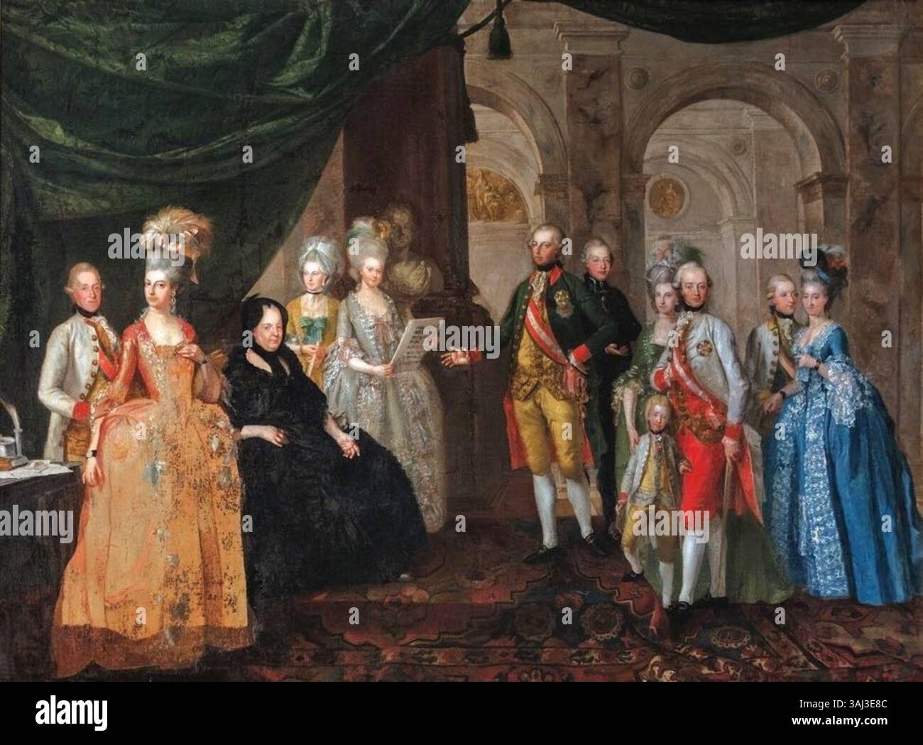 The painting features Empress Maria Theresa of Austria and her family ...