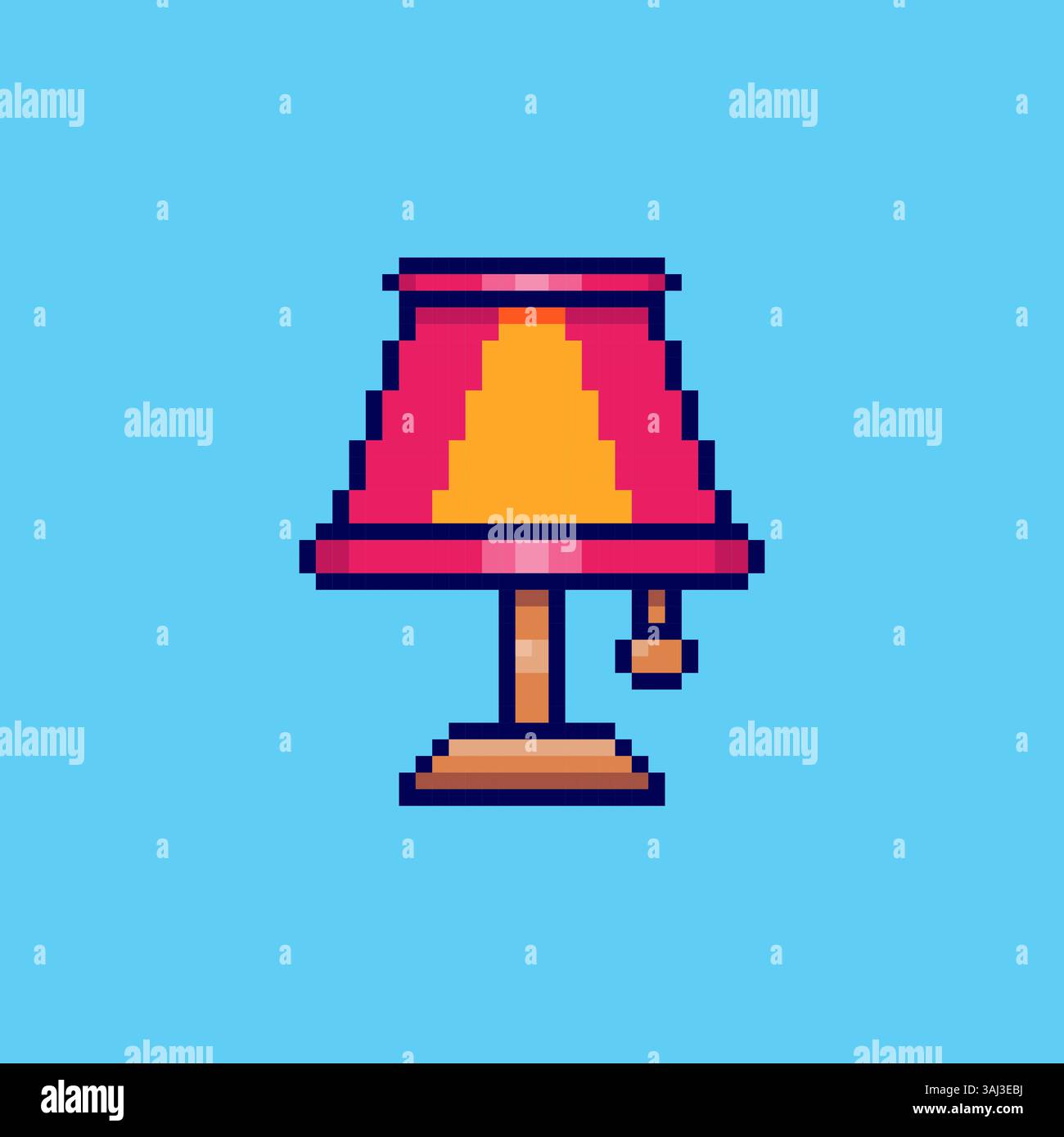 Pixel art Table Lamp game asset design Stock Vector Image & Art - Alamy
