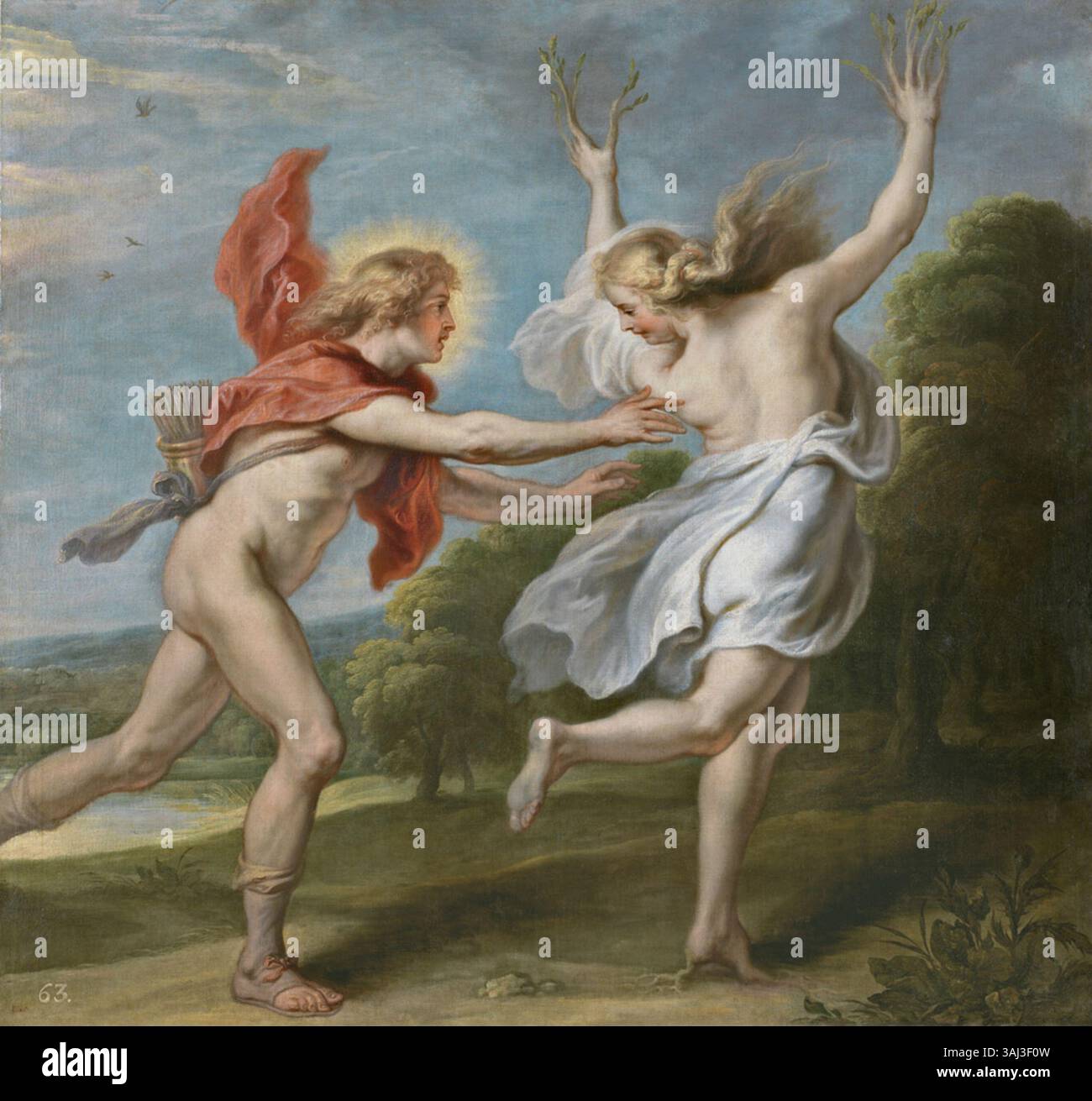 'Apollo and Daphne,' painted by Theodoor van Thulden between 1636 and 1638, portrays the Greek ...