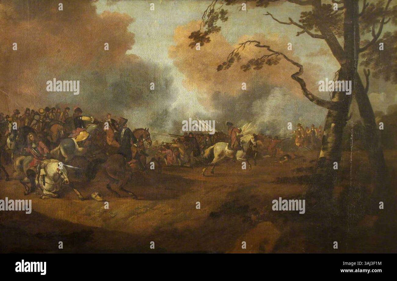 This oil on canvas, painted between 1700 and 1799, depicts a dramatic ...