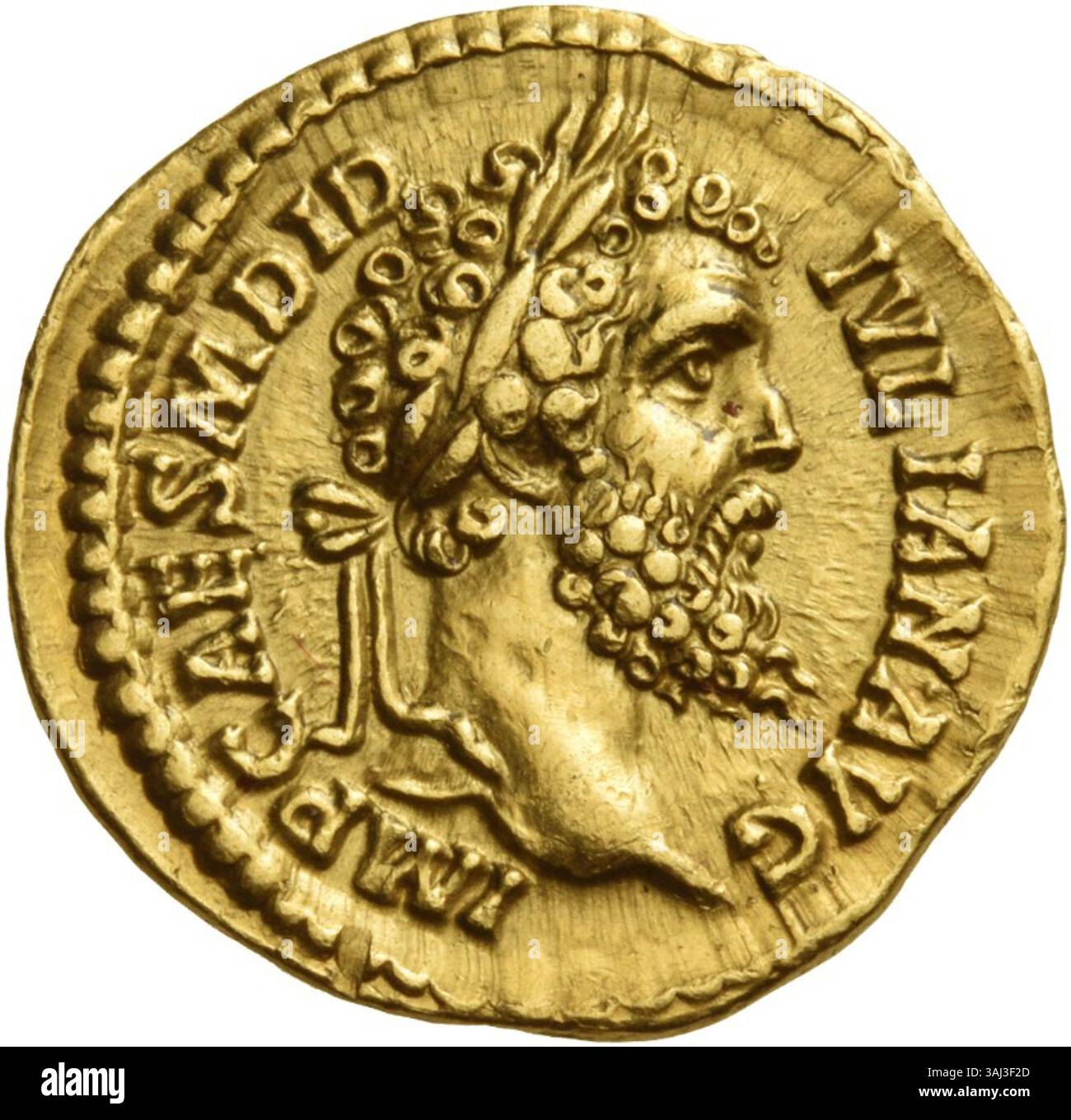The solidus coin of Didius Julianus (193 AD) displays the legend: IMP ...