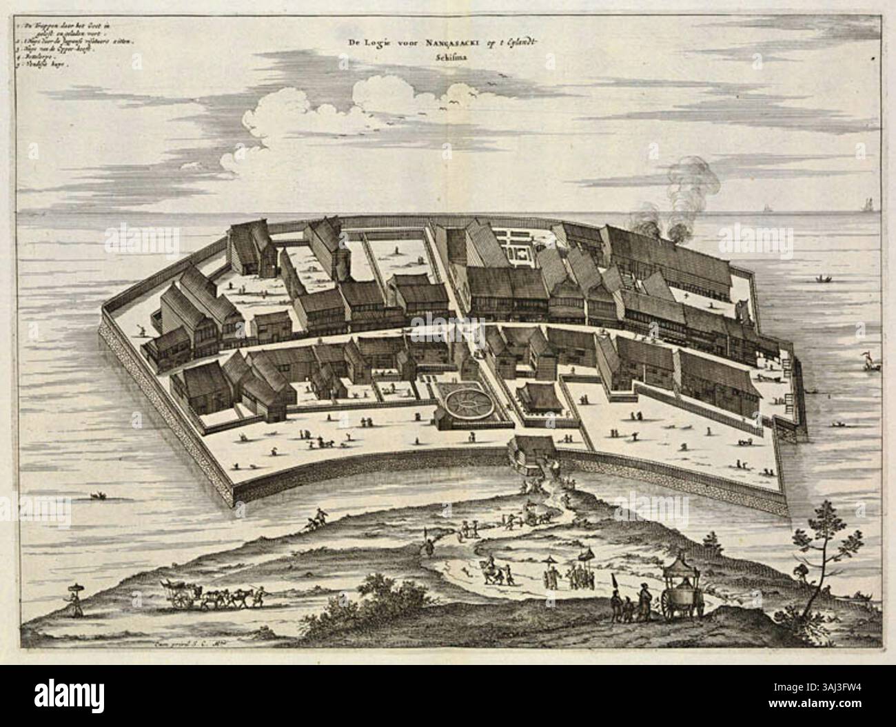 Deshima was an artificial island in Nagasaki Bay, created for the ...