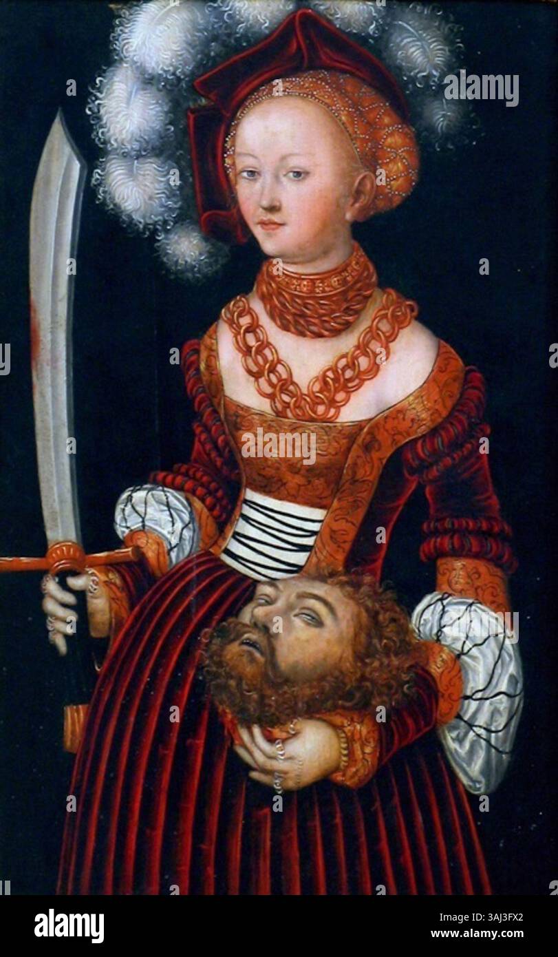 'Judyta z głową Holofernesa' is a painting from the workshop of Lucas ...