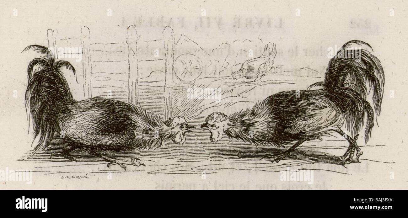A print from La Fontaine's Fables, titled 'The Sick Animals of the ...