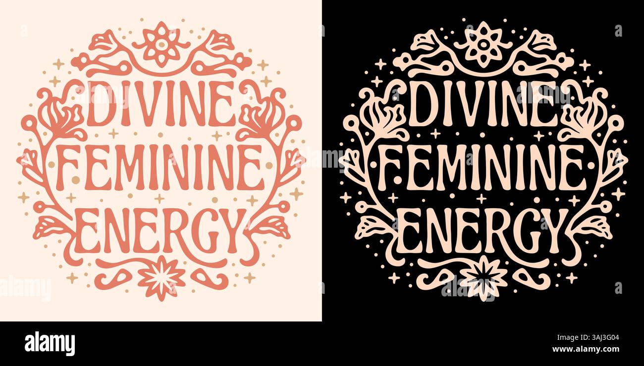 Divine feminine energy lettering aesthetic spiritual affirmation for ...