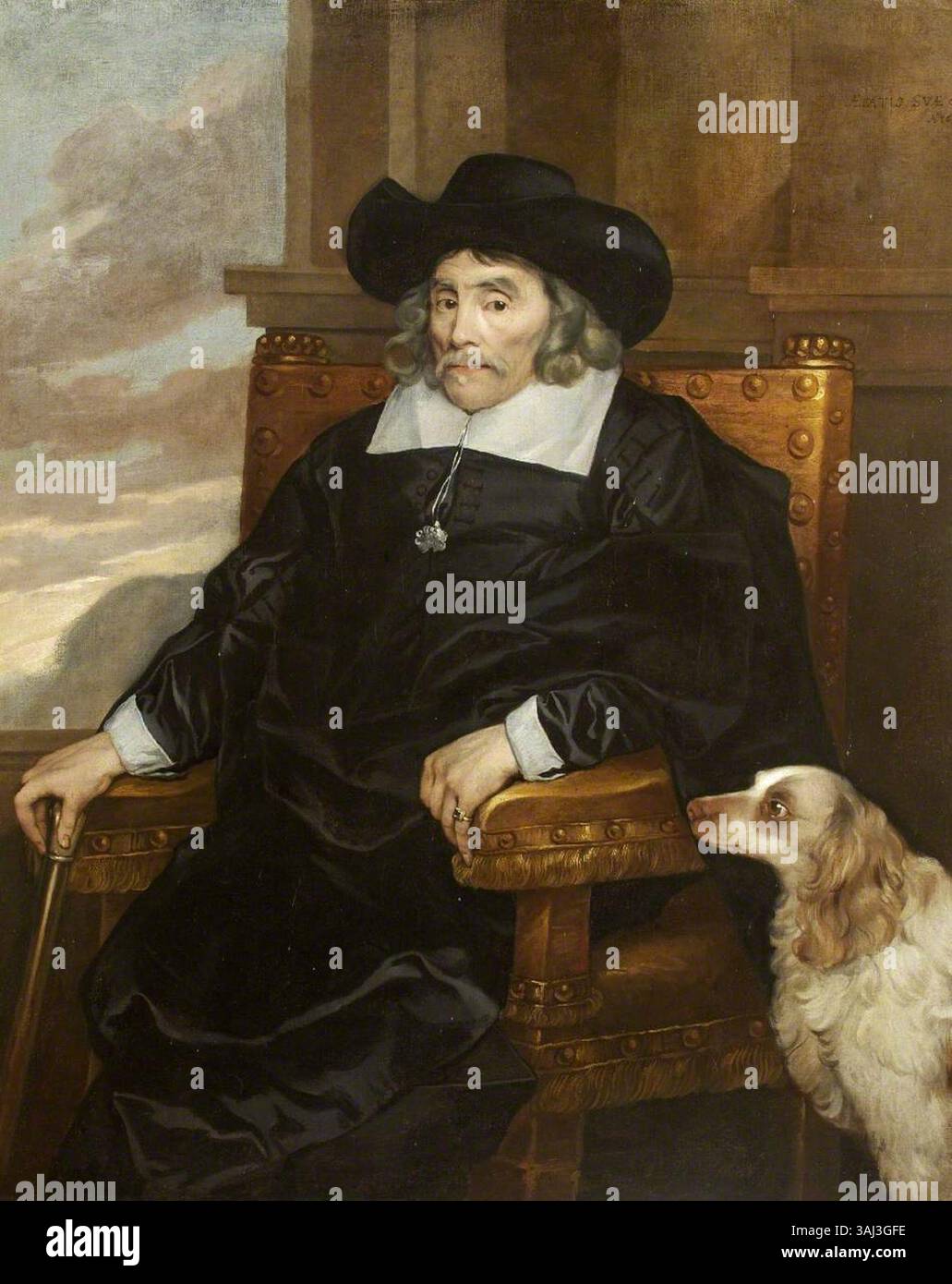 This portrait, created between 1670 and 1699 after Franz Cleyn, depicts ...