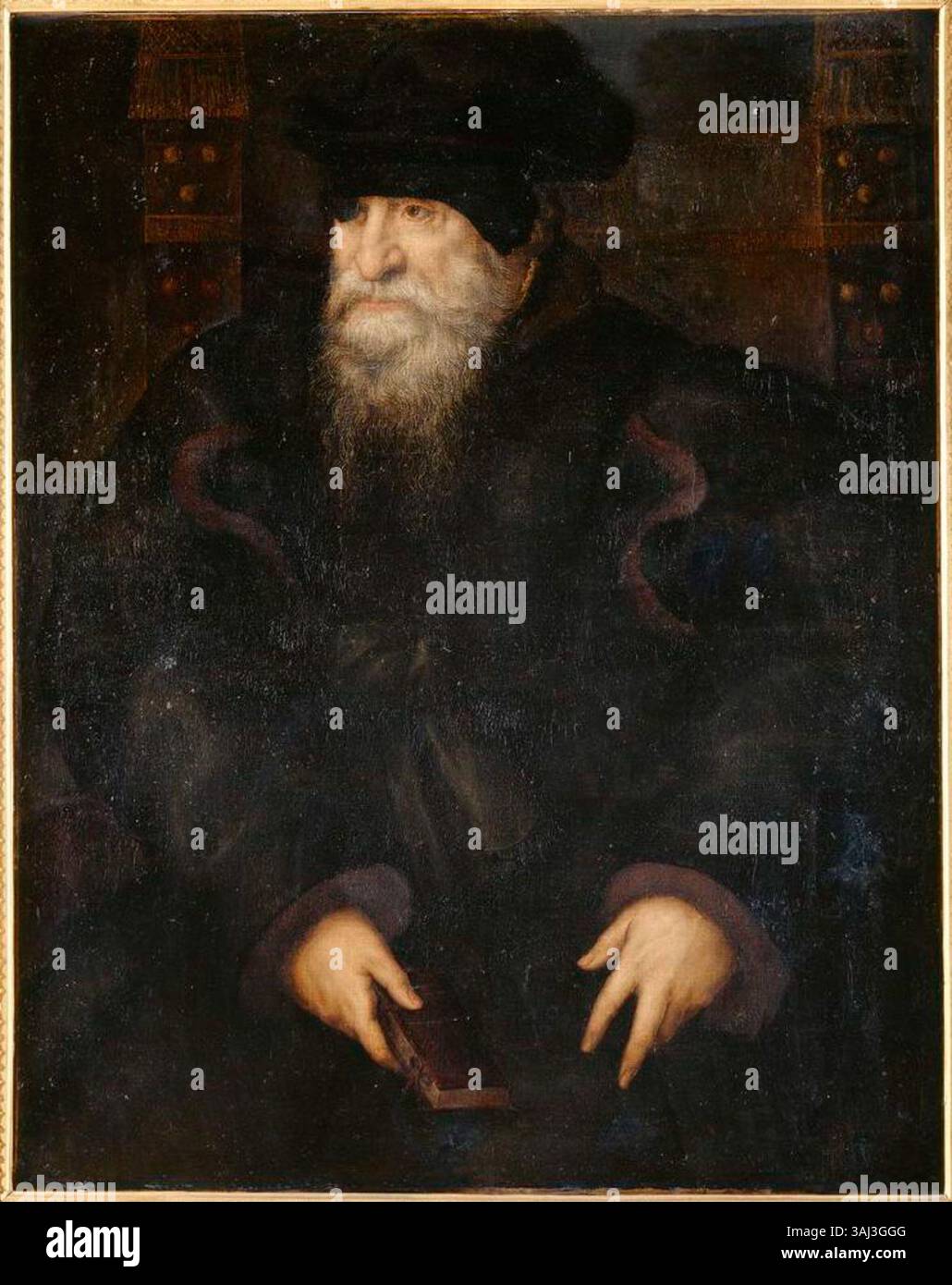 This 1580s portrait of an unknown Italian man, painted in oil on canvas ...