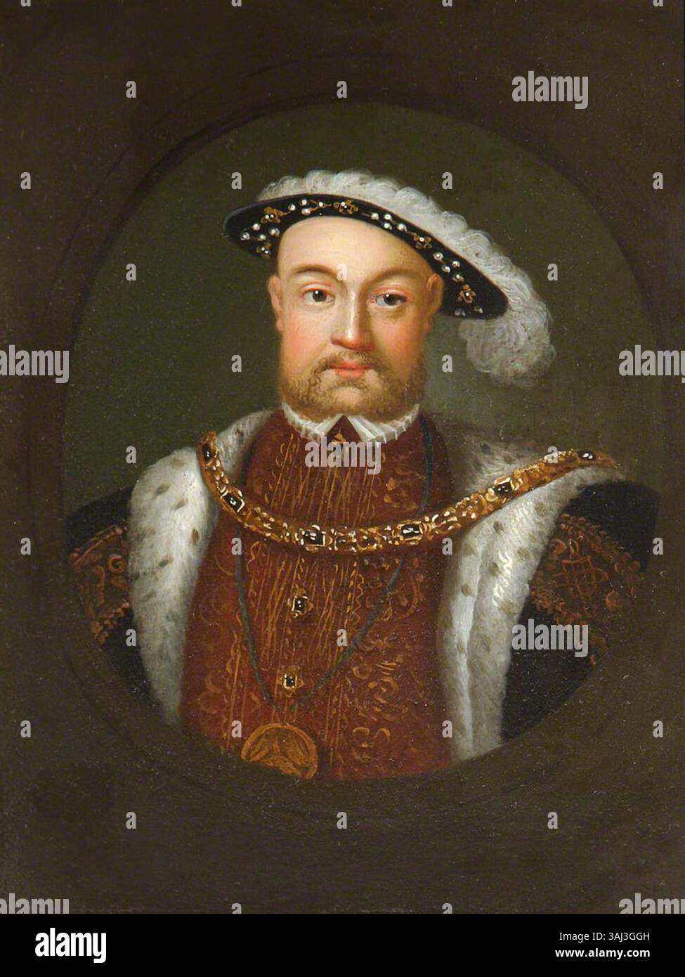 A portrait of King Henry VIII of England, painted between 1800 and 1899 ...