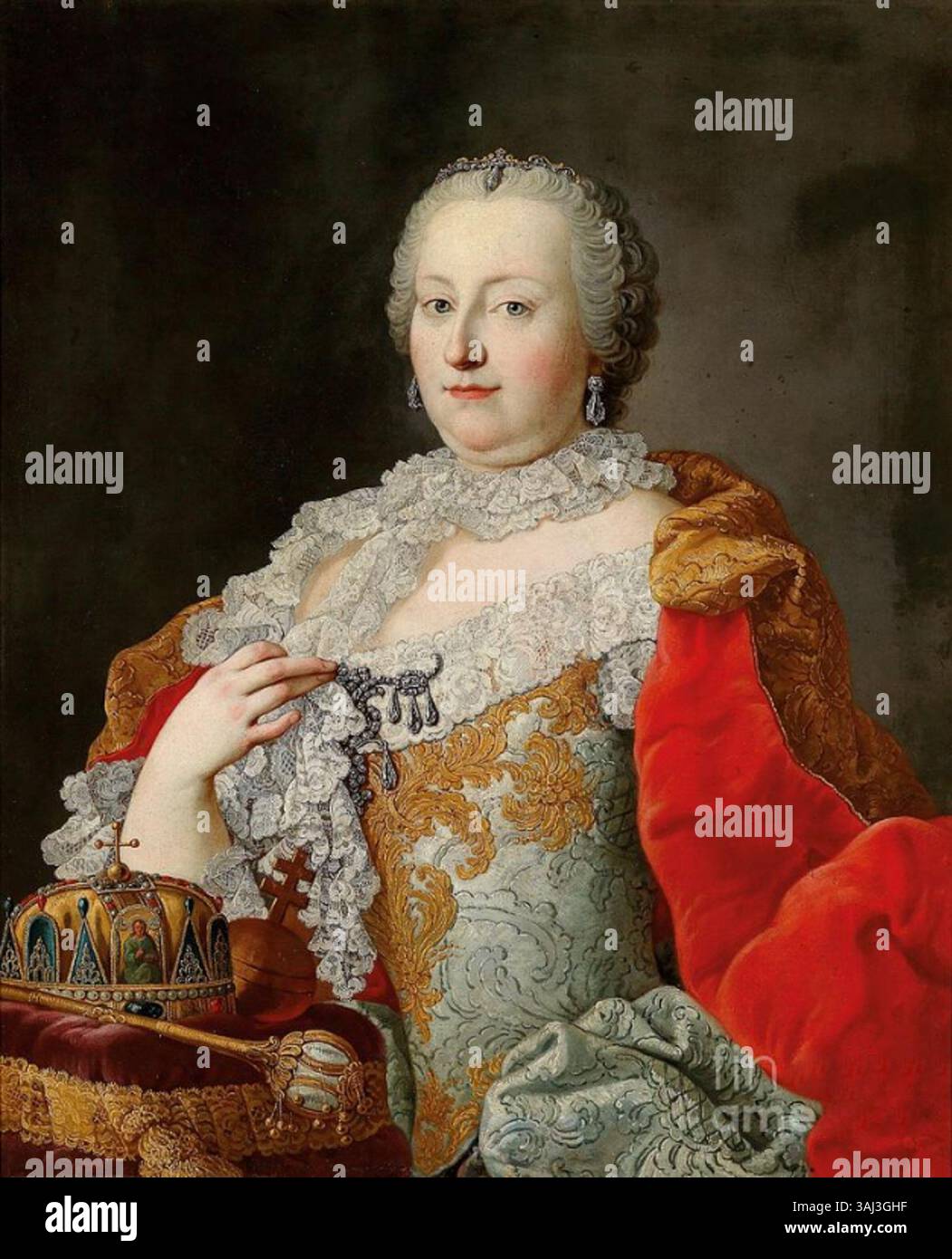 18th century portrait of Empress Maria Theresa, possibly by a follower ...