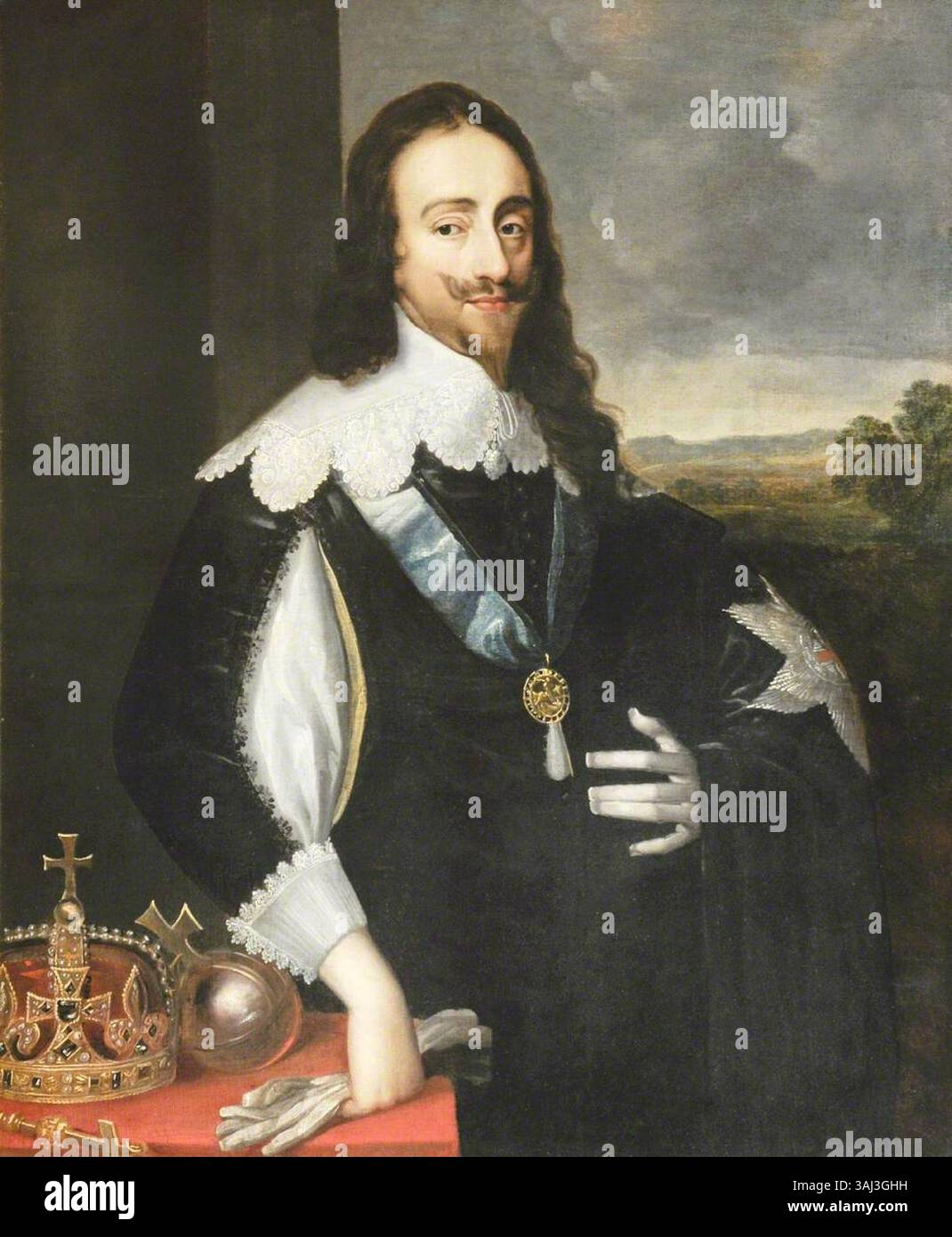 A portrait of King Charles I of England (1600-1649), painted in 1640 ...