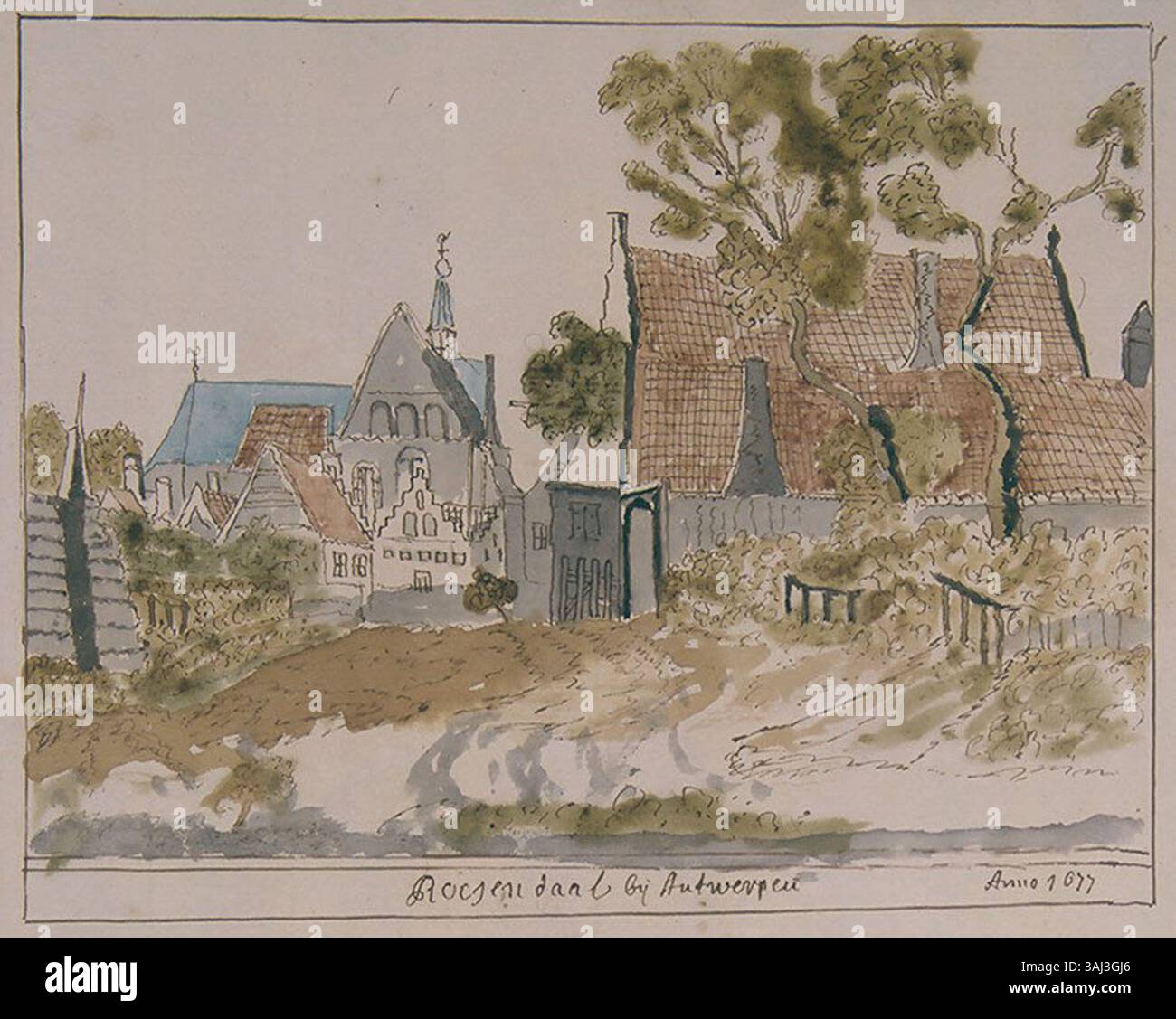 Atlas Schoemaker's 17th-century depiction of Roosendaal, part of his ...