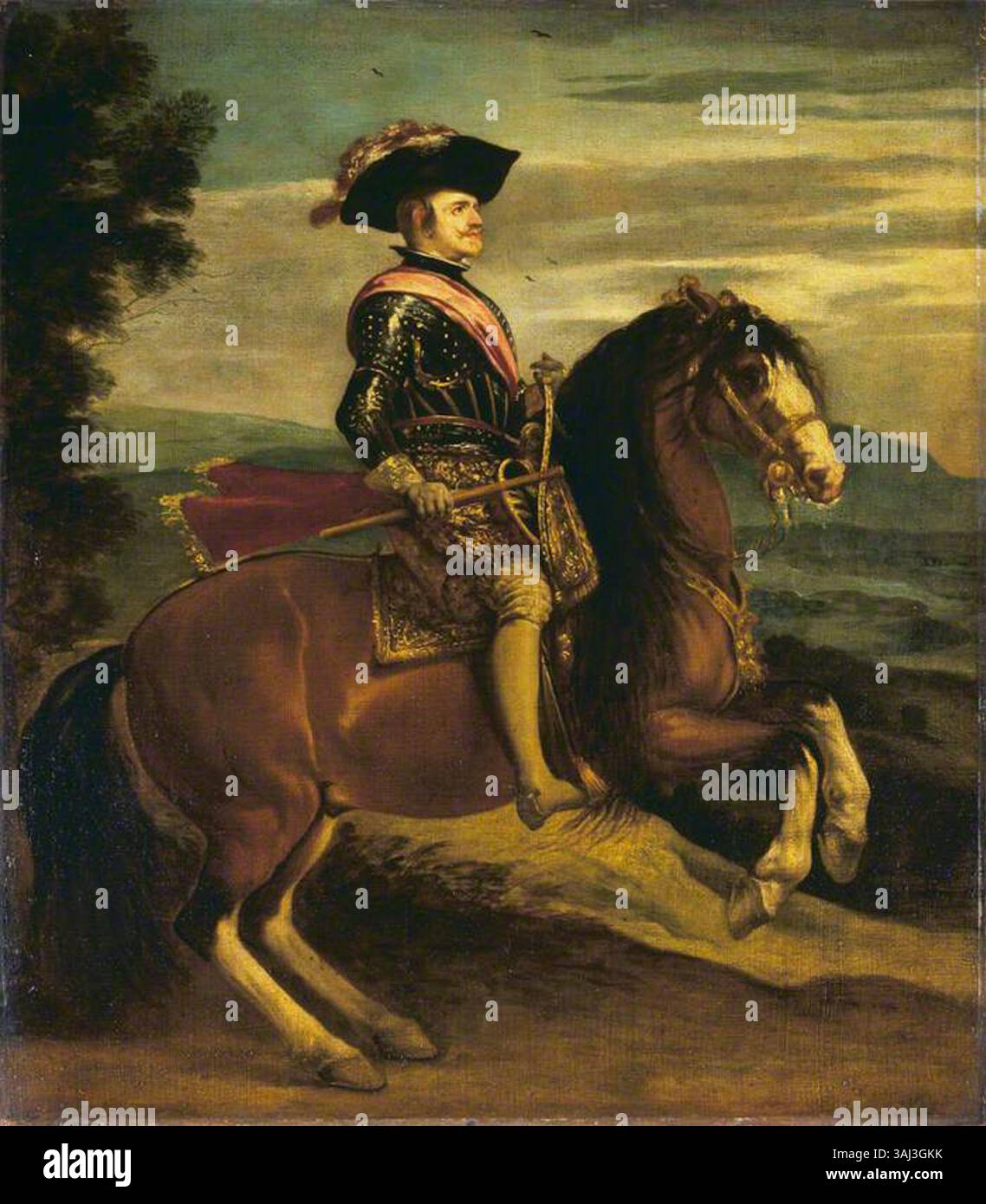 A 17th-century equestrian portrait of Philip IV of Spain, after Diego ...