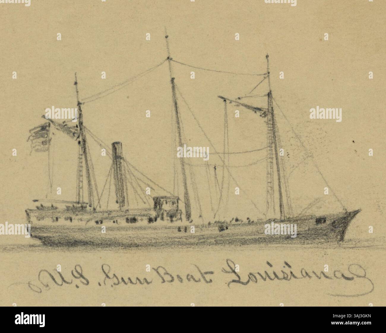 This pencil drawing from 1860 by Alfred R. Waud depicts the U.S ...