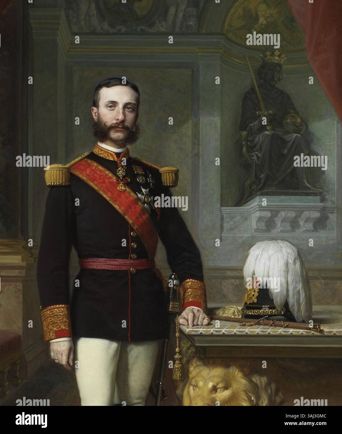 This 1886 oil portrait by Federico de Madrazo y Kuntz depicts King ...