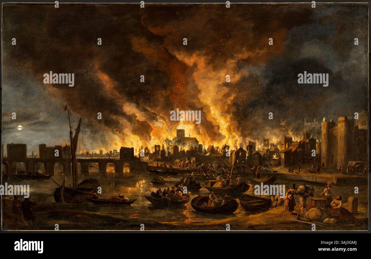 Lieve Verschuier's painting depicts the Great Fire of London in 1666 ...