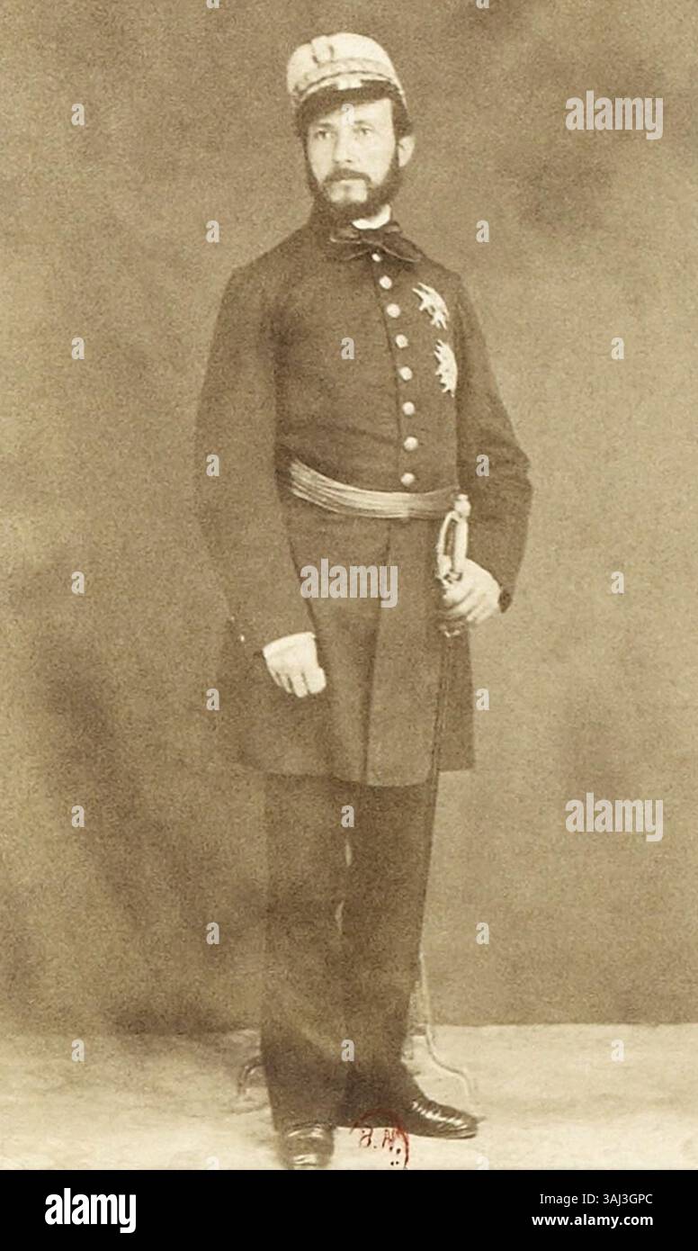 This 1860s photograph depicts General Joan Prim (1814–1870), a Spanish ...