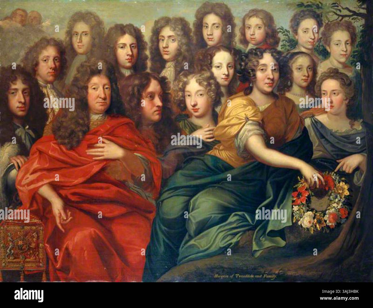 The painting 'The Family of John Hay, 1st Marquess Tweeddale' (circa ...