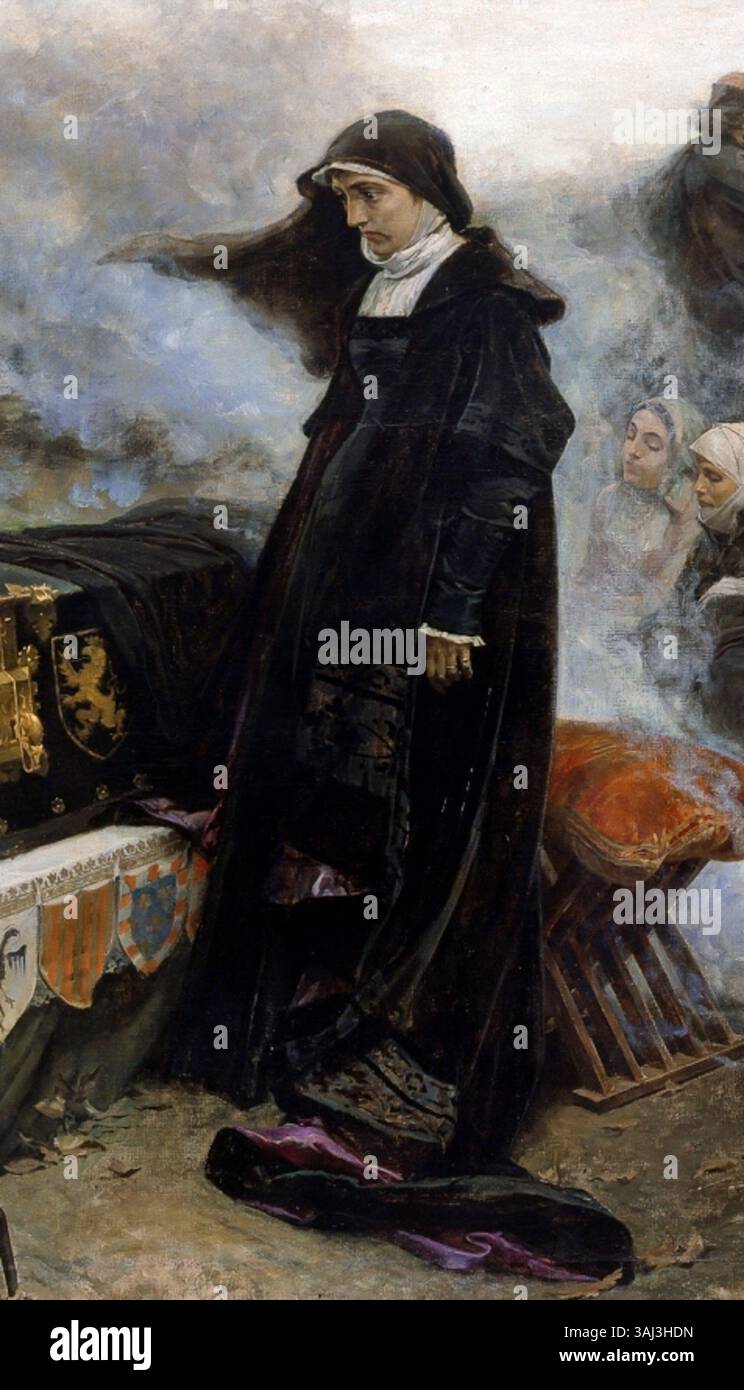 This painting by Francisco Pradilla y Ortiz, 'Juana the Mad Holding ...