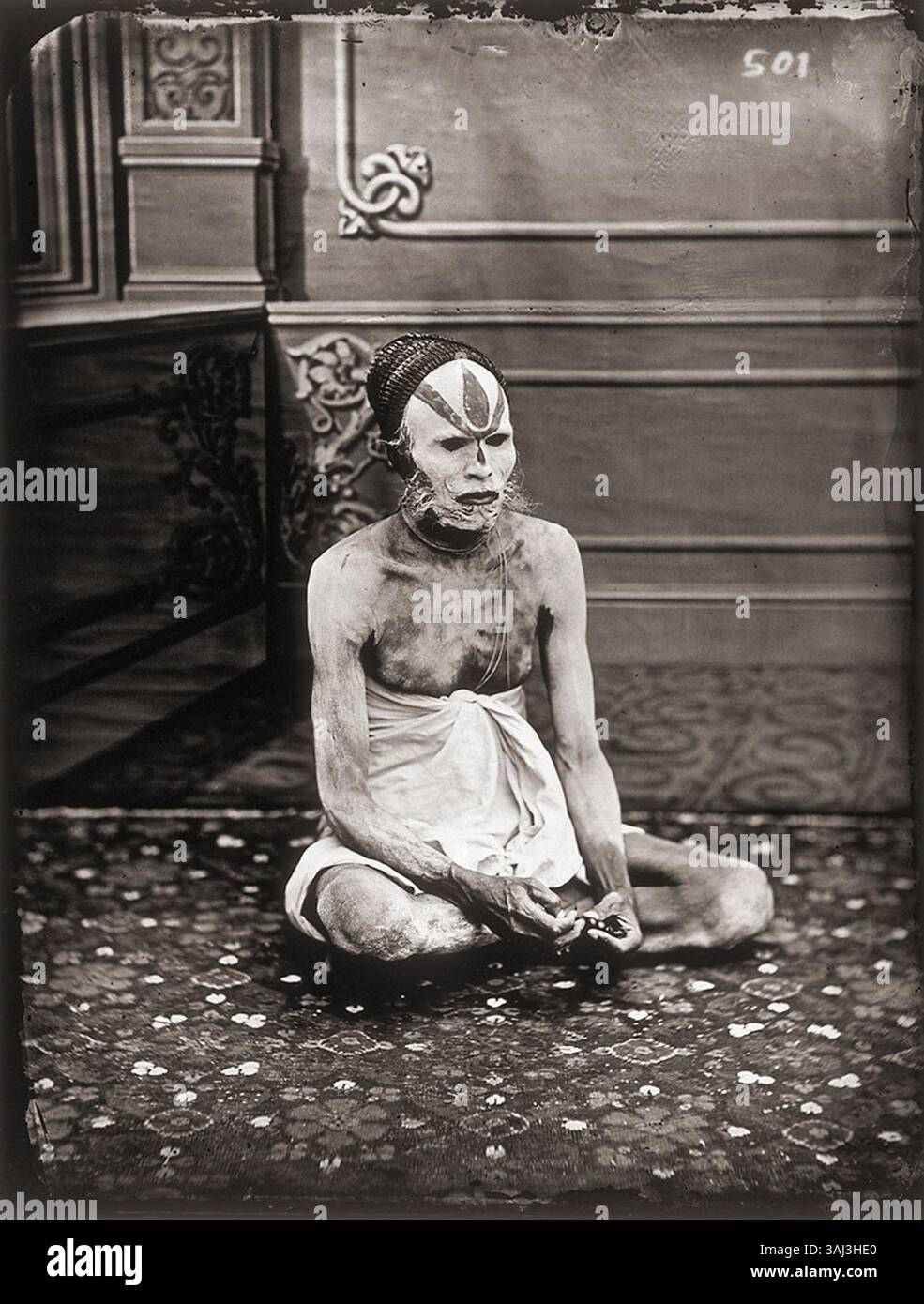 A self-portrait of Maharaja Sawai Ram Singh II of Jaipur, India ...