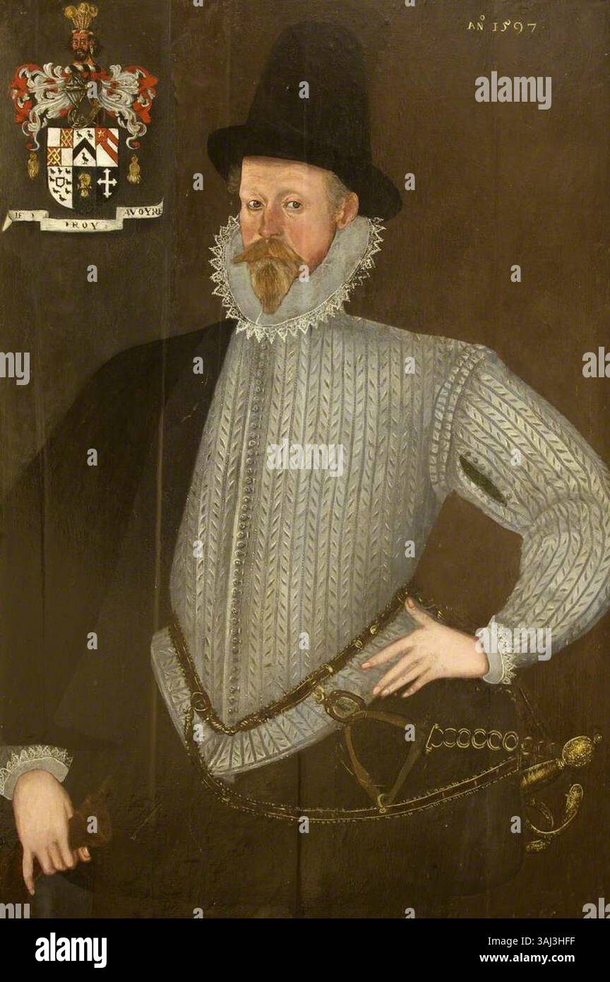 This 1597 portrait of John Dutton of Dutton, painted by an anonymous ...