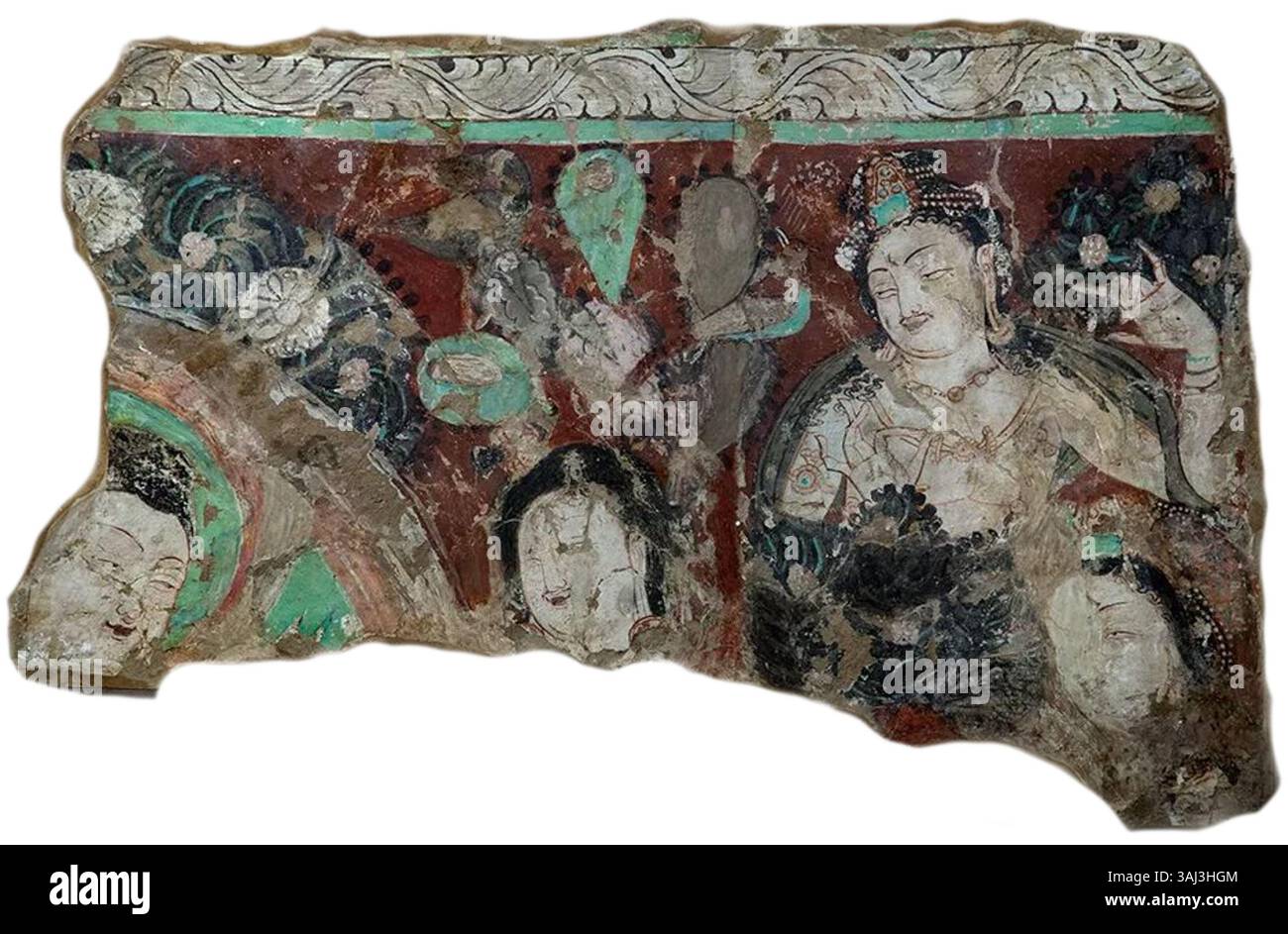 A second view of the right wall top tier mural in the Cave of the ...