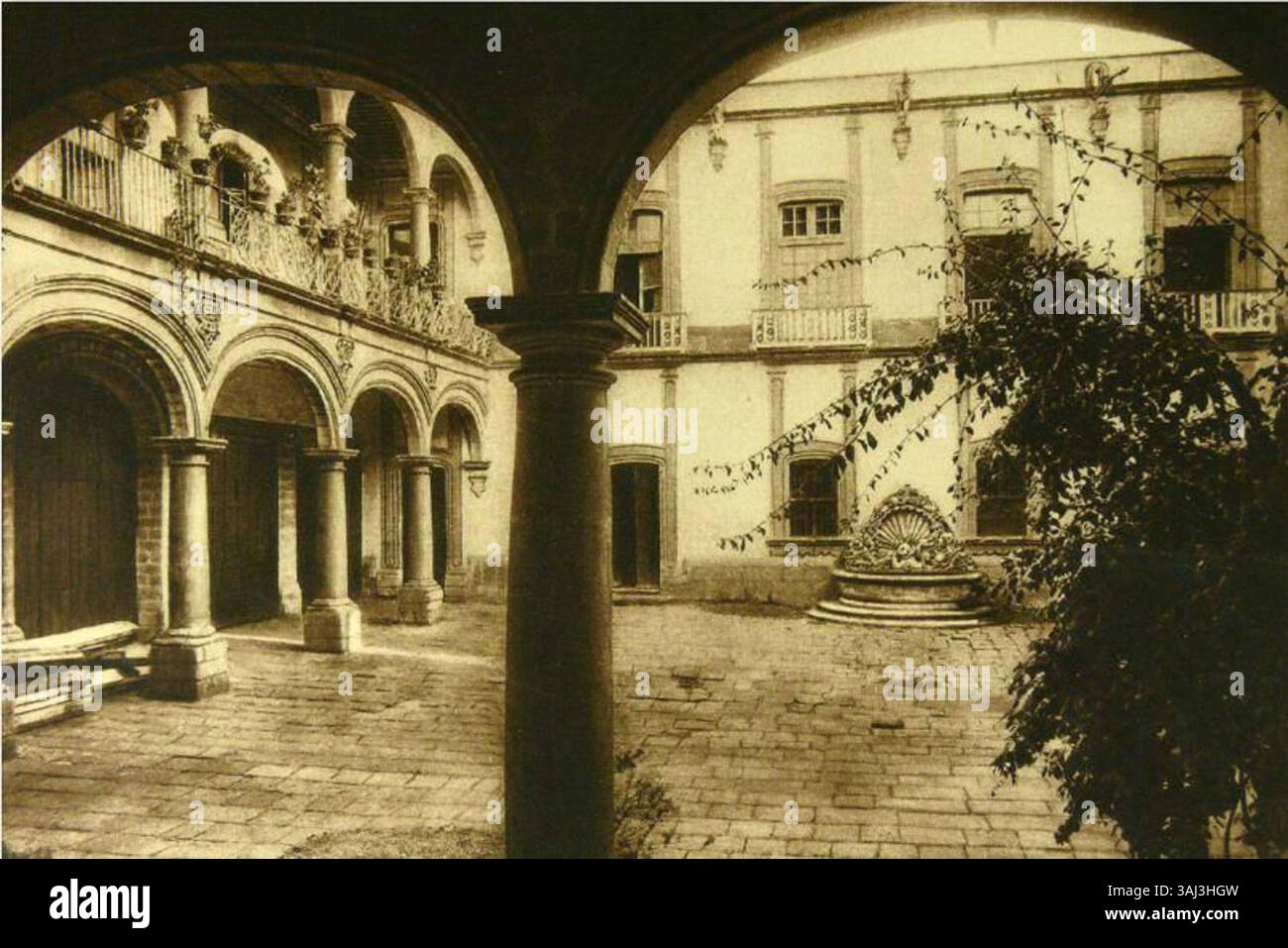 This 1920 photograph by Hugo Brehme captures the Palace of the Counts ...