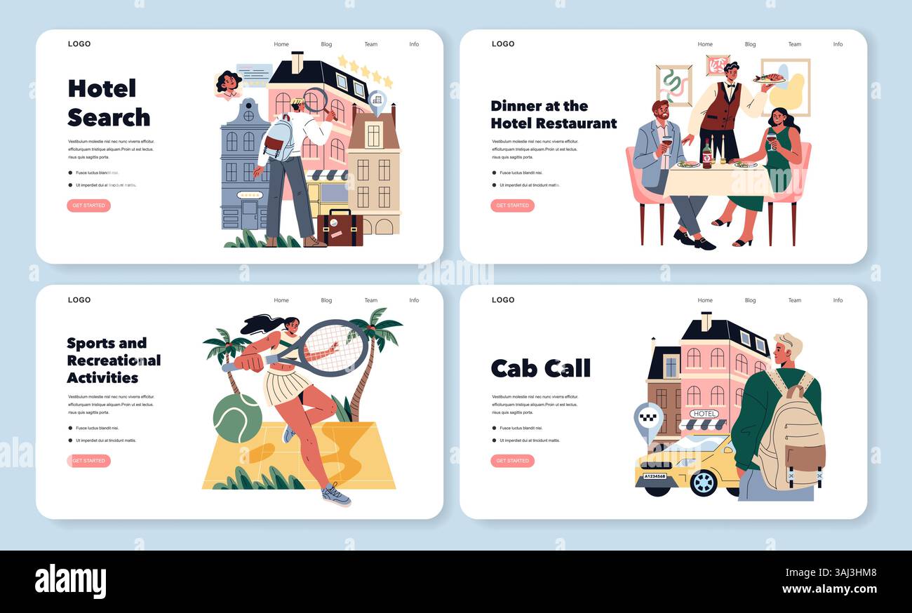 Hotel activities vector illustrations hi-res stock photography and ...