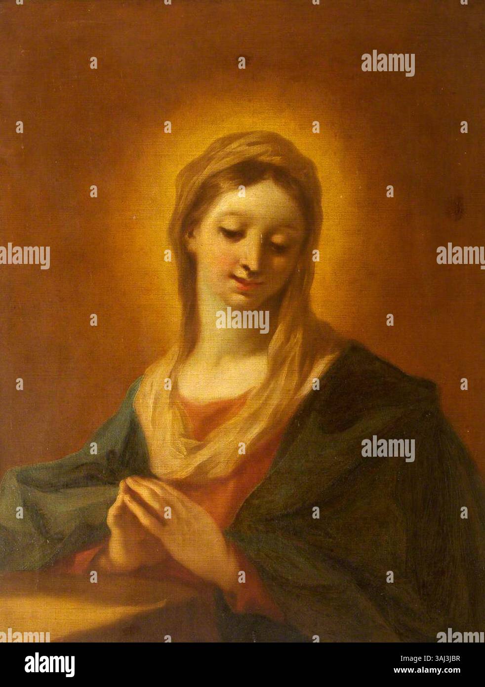 The Virgin Mary at Prayer, painted between 1700 and 1769, presents the ...