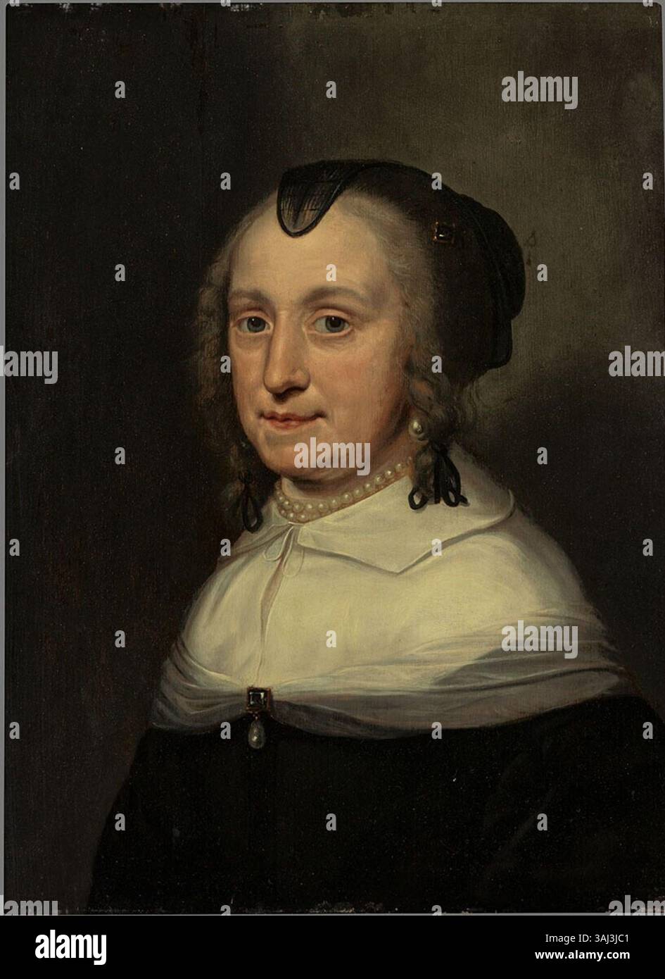 This anonymous Dutch painting, 'Portrait of a Woman,' painted between ...