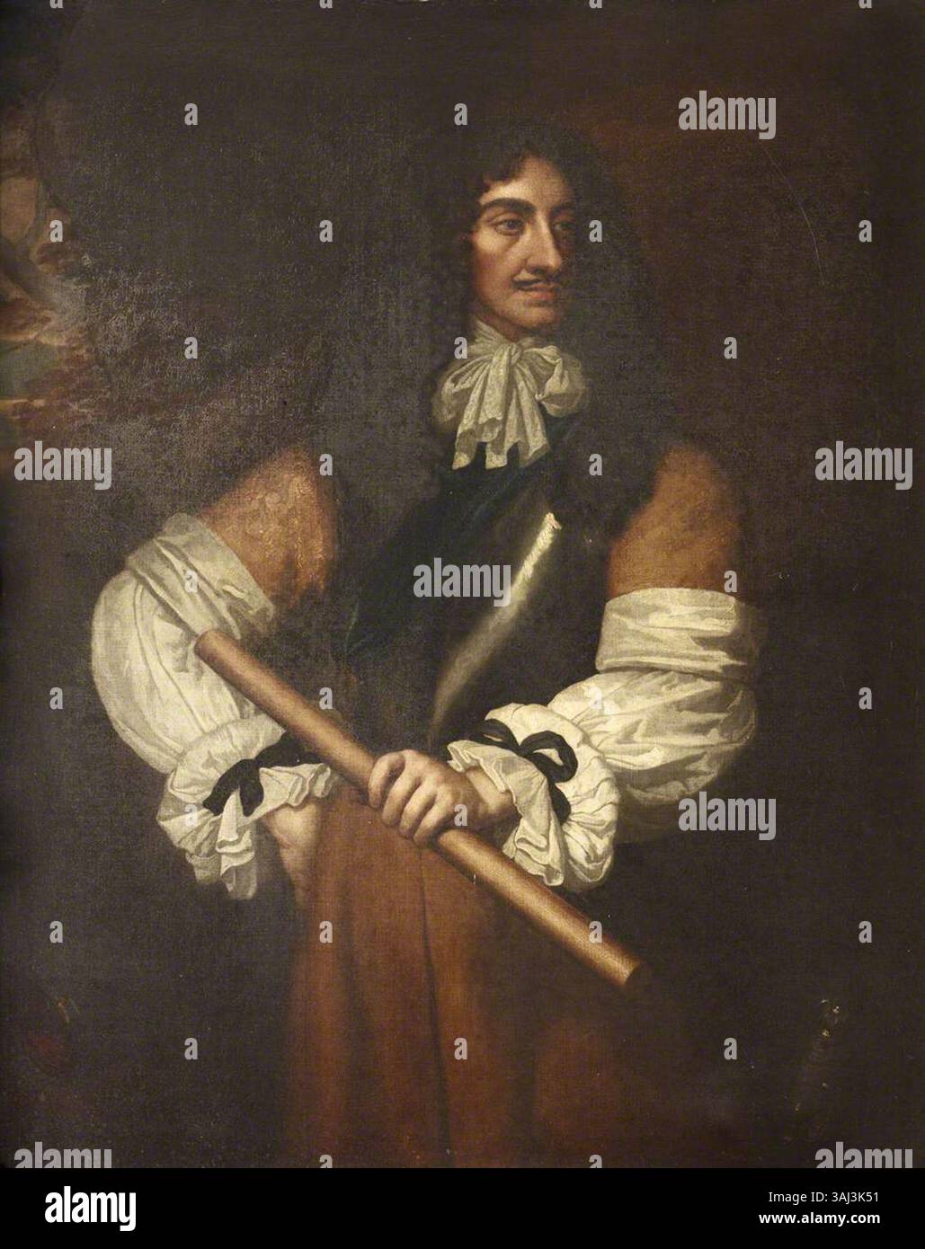 A portrait of King Charles II of England, painted in the studio of ...