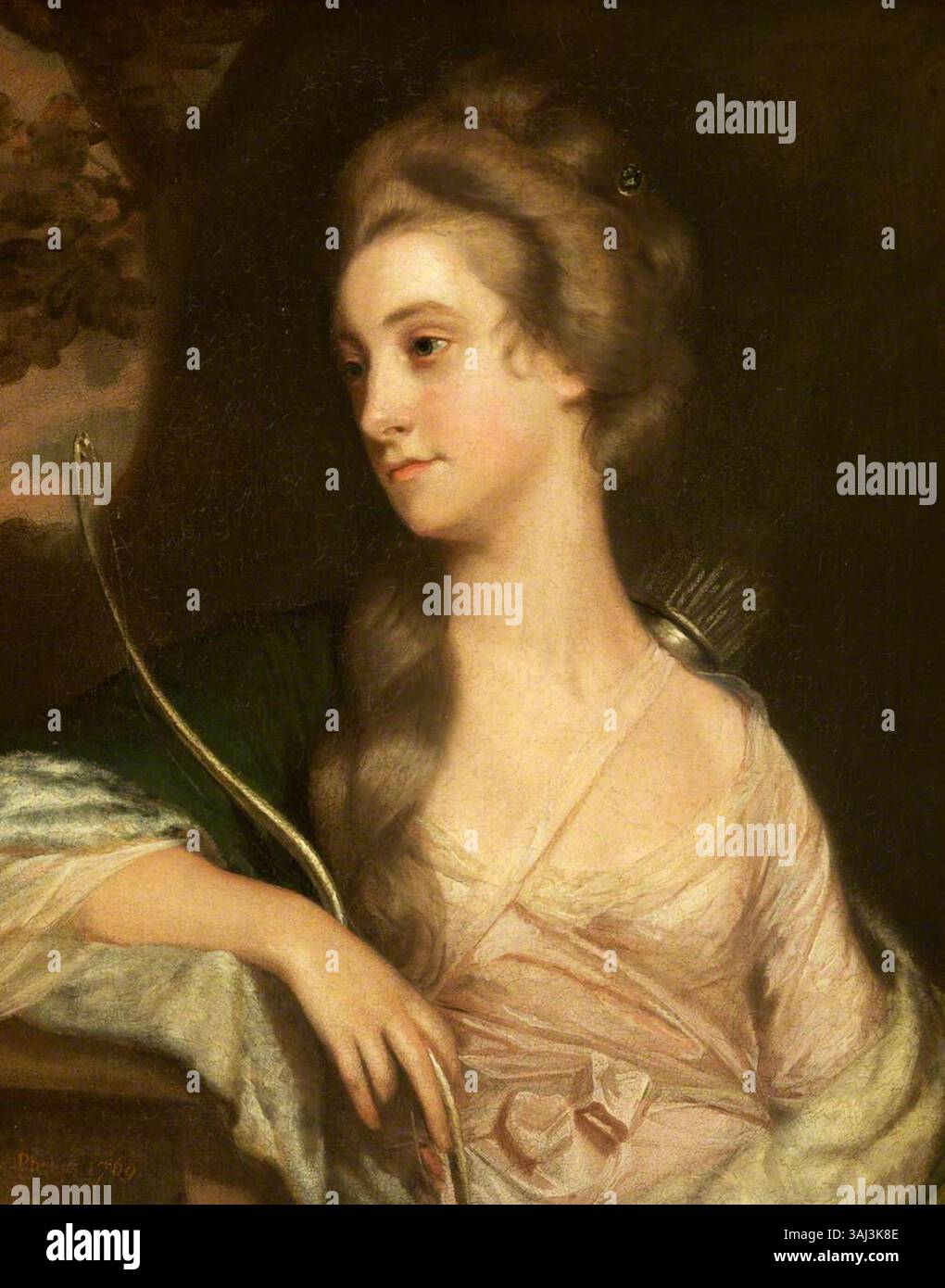 This portrait, attributed to Thomas Beach, shows Elizabeth Phelips (1750-1841) as Diana the ...