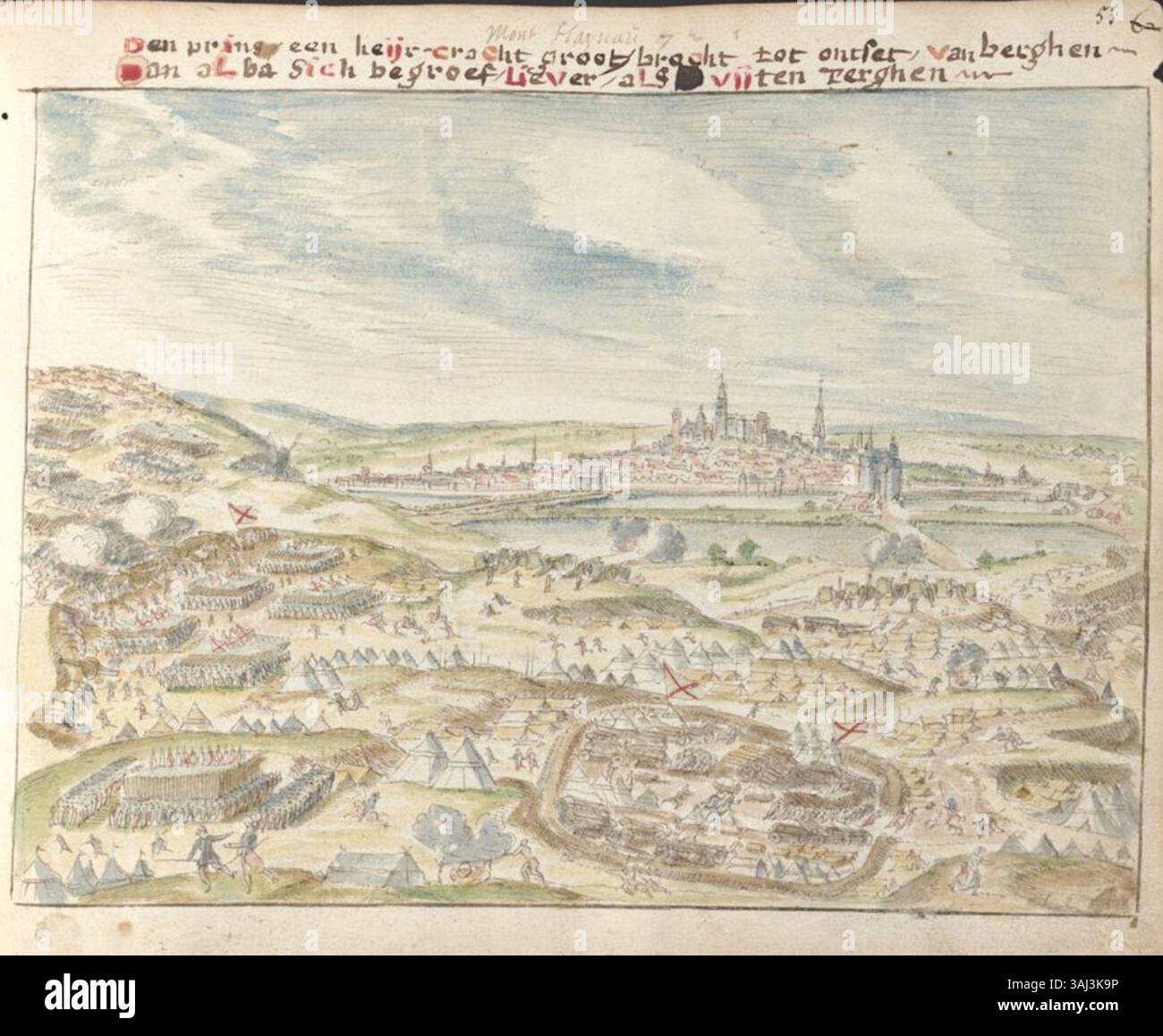 A drawing from 1572 by an unknown artist depicting William of Orange’s ...