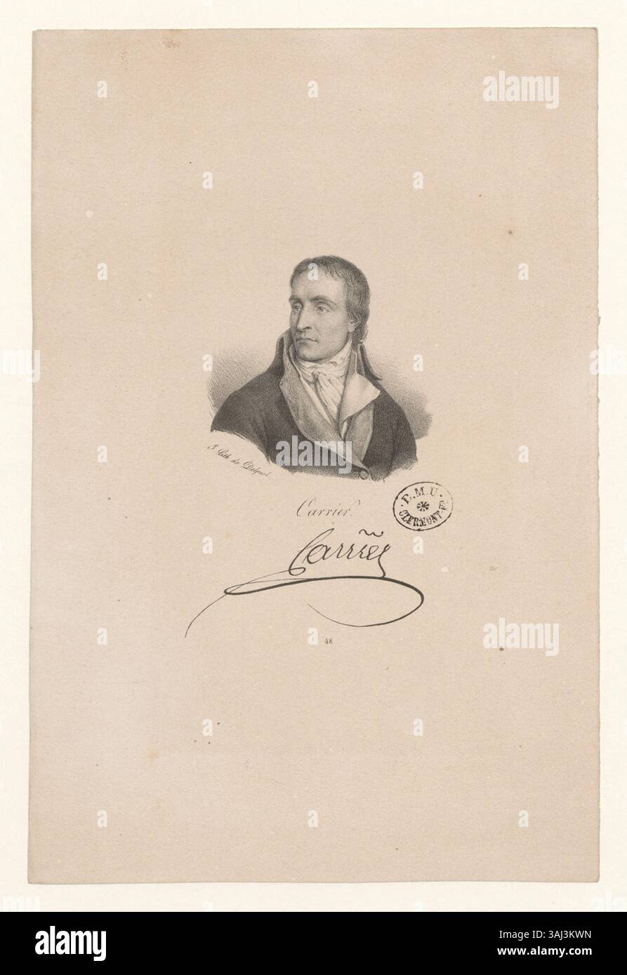 This lithograph print from the Boyer collection depicts Jean-Baptiste ...