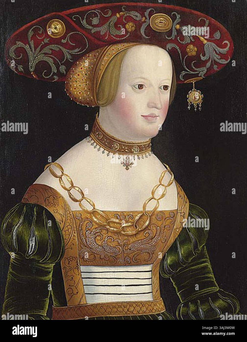This 16th-century portrait by Peter Gertner shows Susanna of Bavaria ...