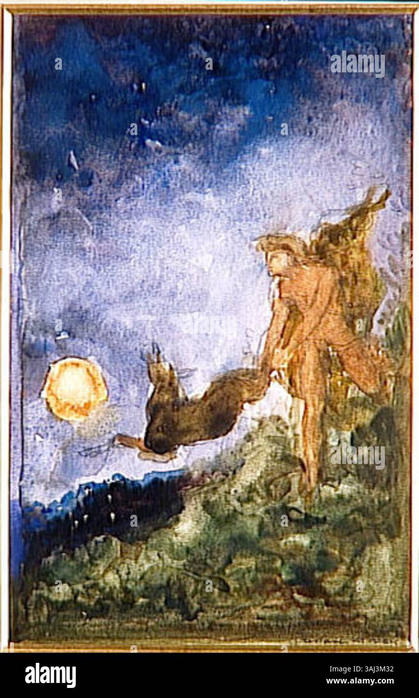 Hercules and the Stag with Bronze Feet by Gustave Moreau (1826–1898 ...