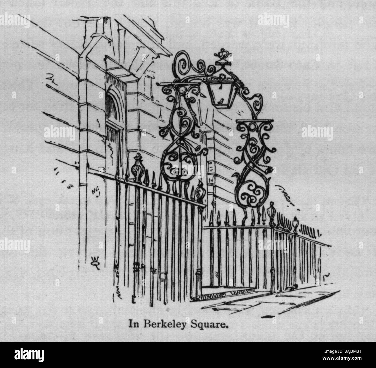 An illustration of Berkeley Square, London, from Augustus Hare's 1878 ...