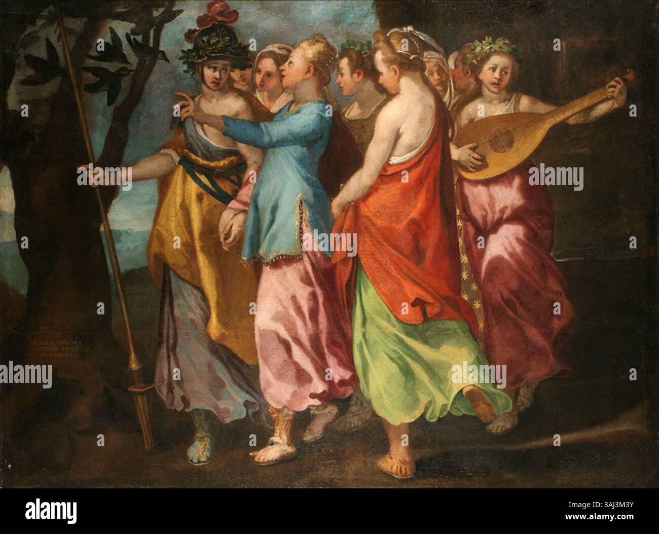 Andrea Boscoli's painting from circa 1585 depicts Minerva telling the ...