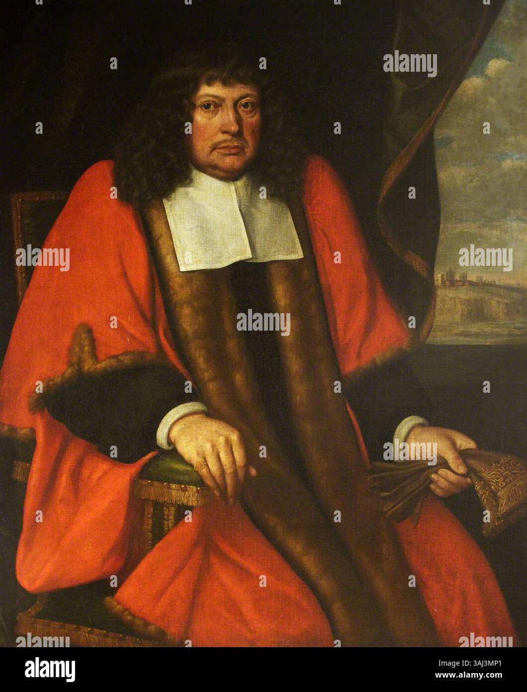 A portrait of a judge, painted between 1600 and 1699 by the British ...