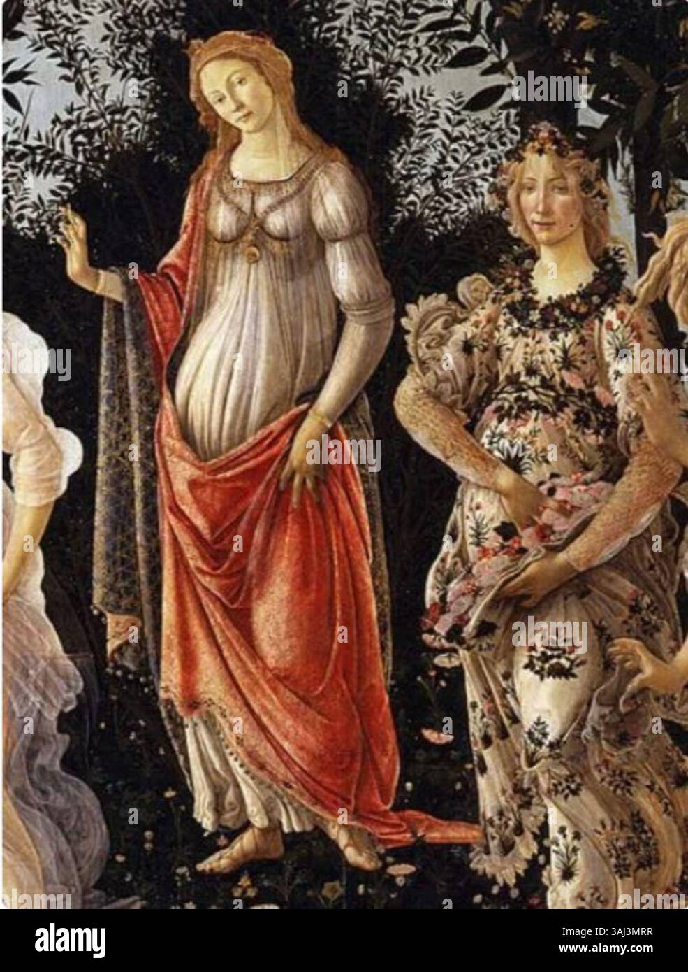 This detail of Flora and Venus from Botticelli's 'Primavera ...