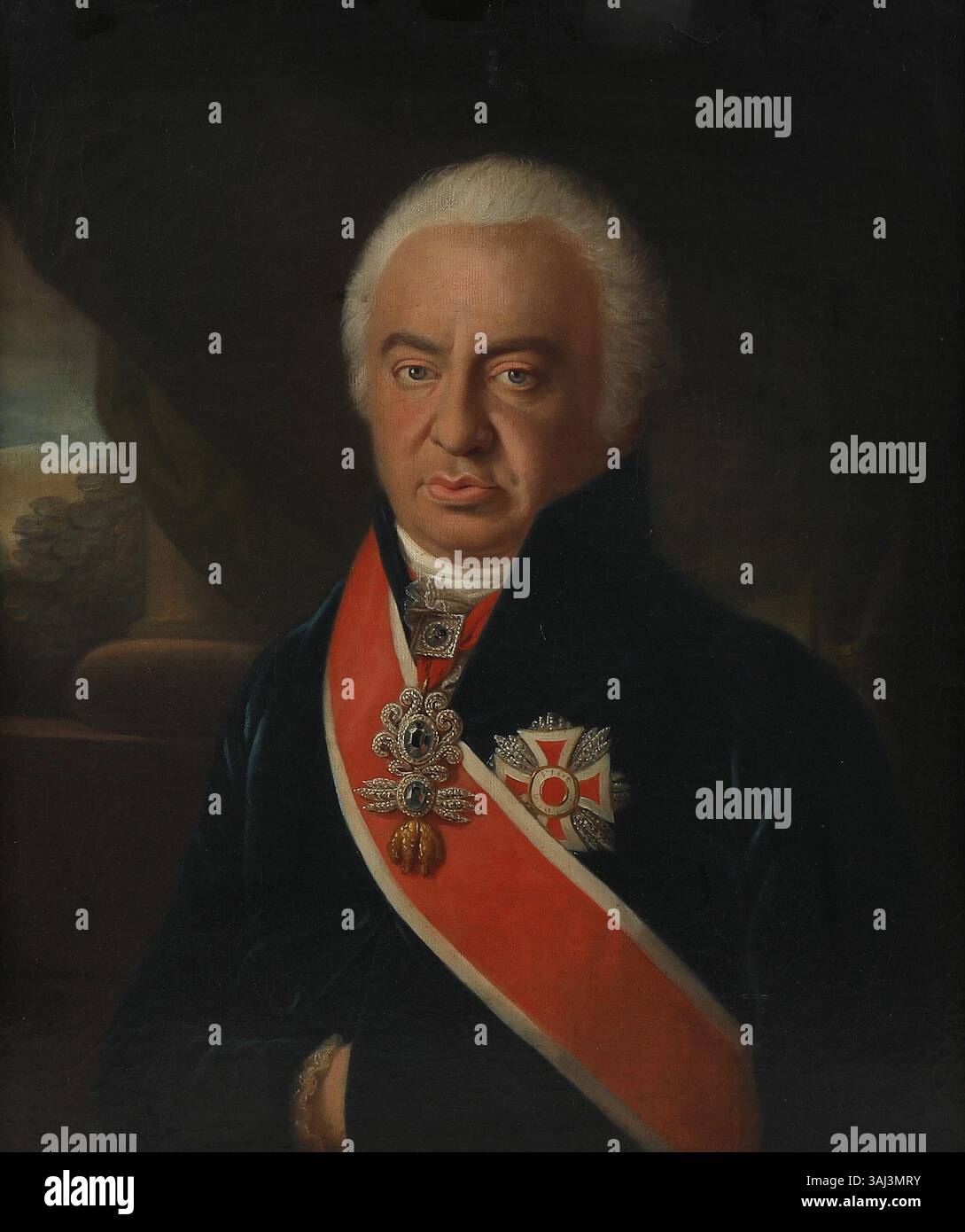 A portrait of a gentleman from around 1800, depicted wearing the Order ...