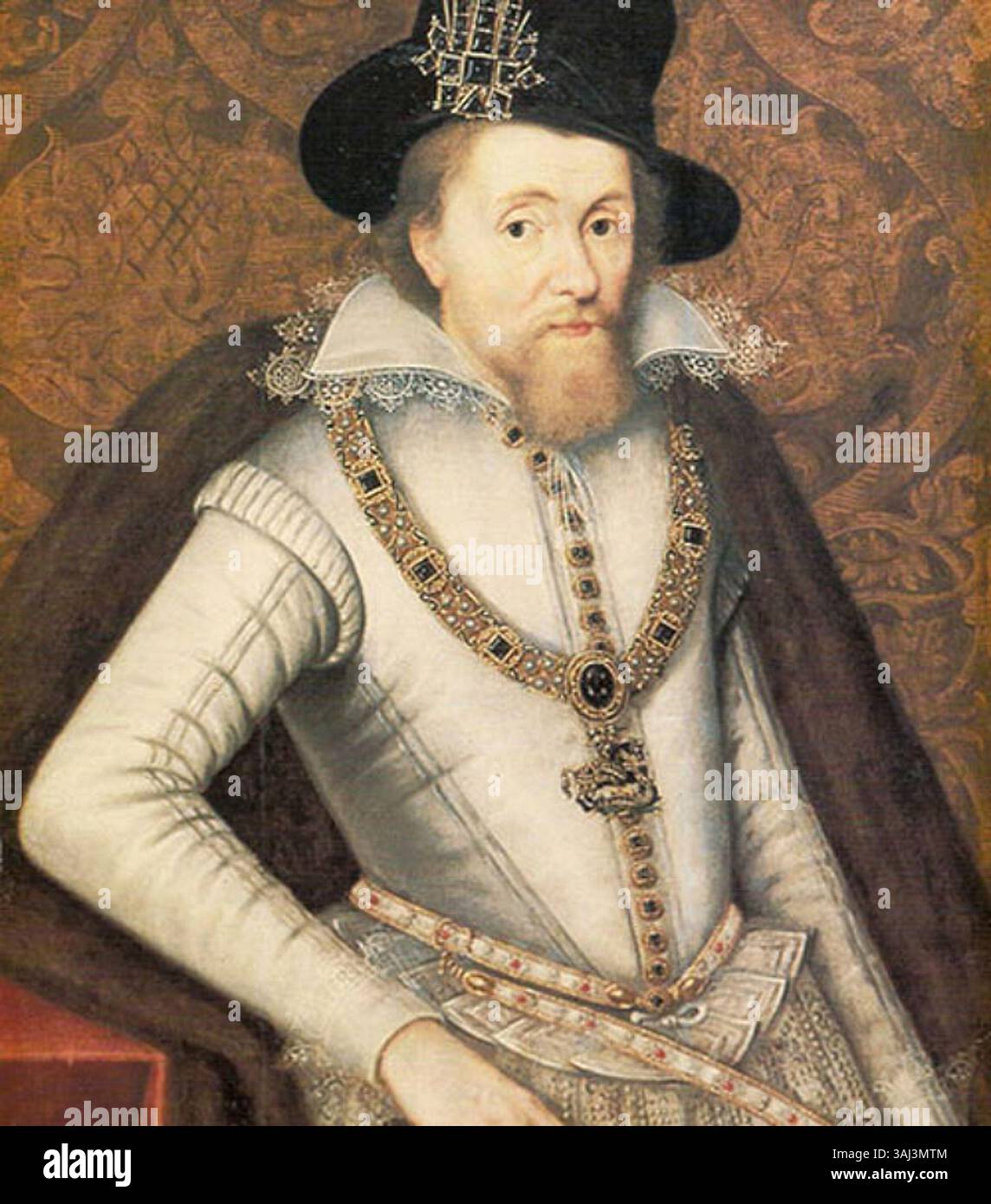 This portrait of King James I of England, possibly by John de Critz ...