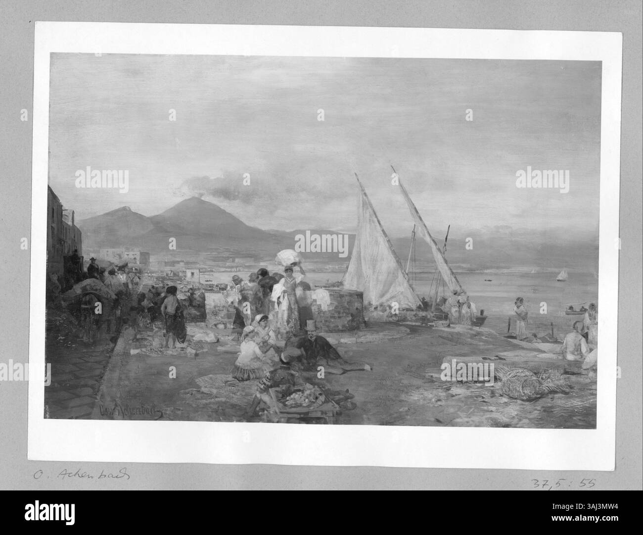 This circa 1852 painting by Oswald Achenbach depicts a coastal Italian ...